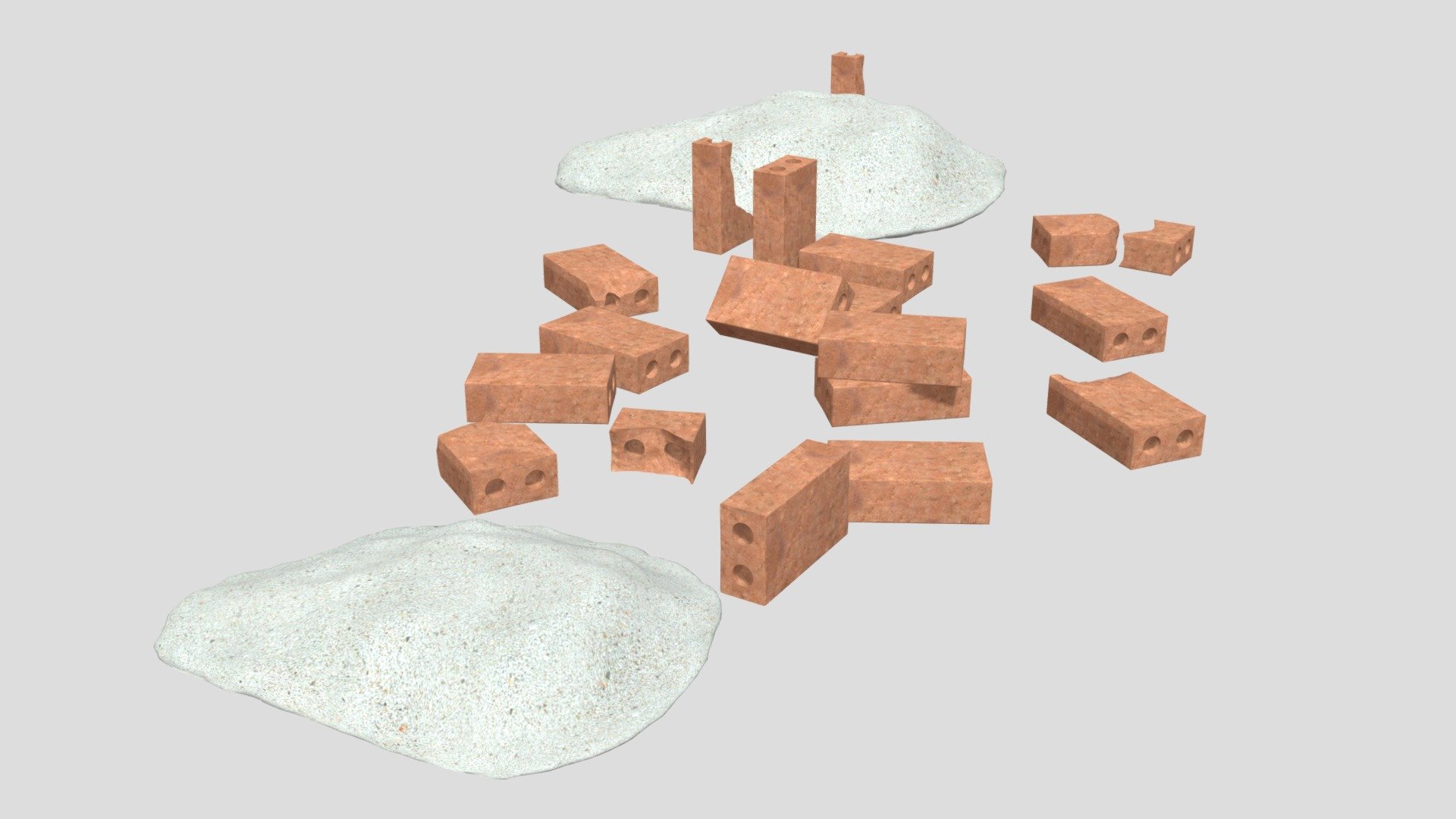 BRICKS AND SAND - Buy Royalty Free 3D model by PATH DEFORM (@pathdeform ...