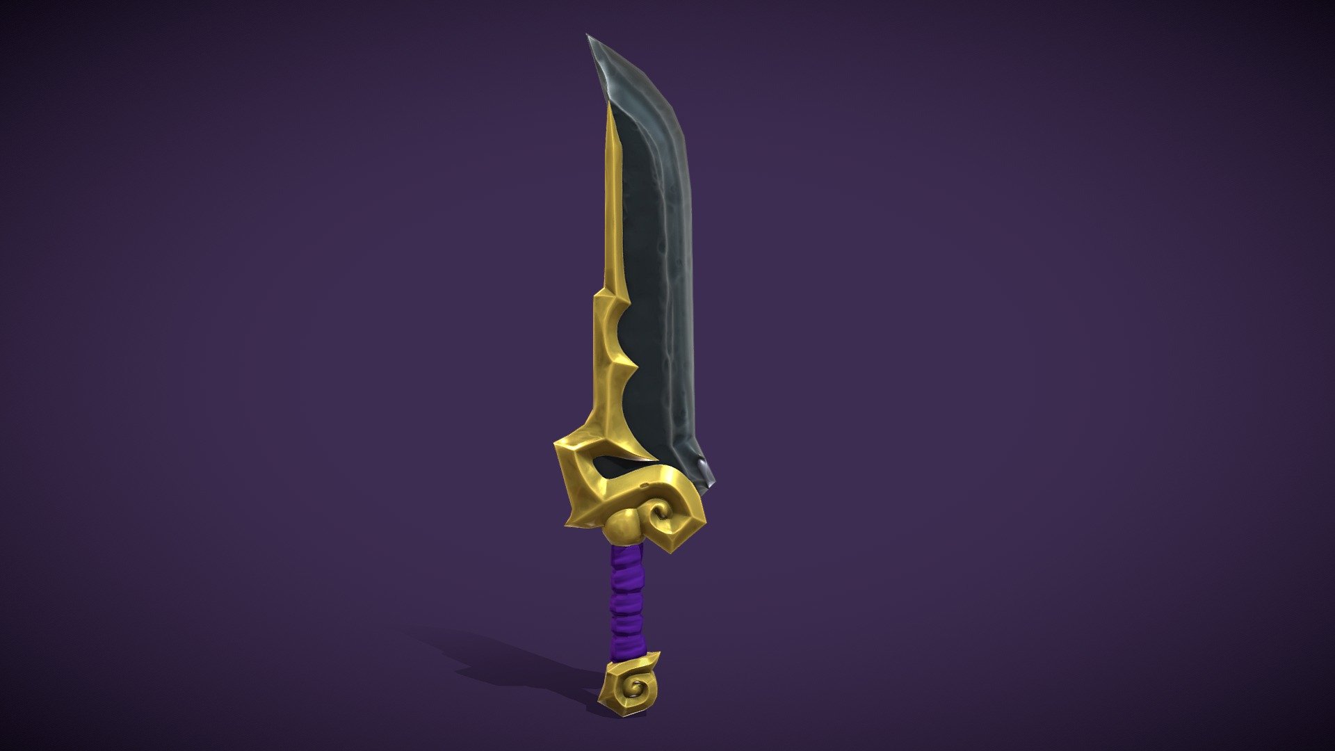 Stylize Sword With Gold - 3D model by SSCCRRATCH [a984fbb] - Sketchfab