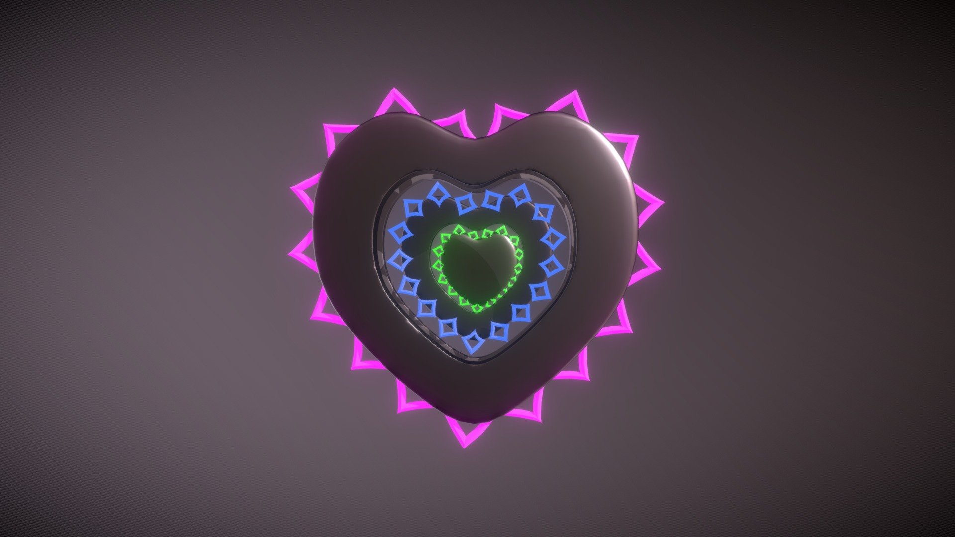Spiky Heart Frame - Download Free 3D model by Hardbottle McFan ...