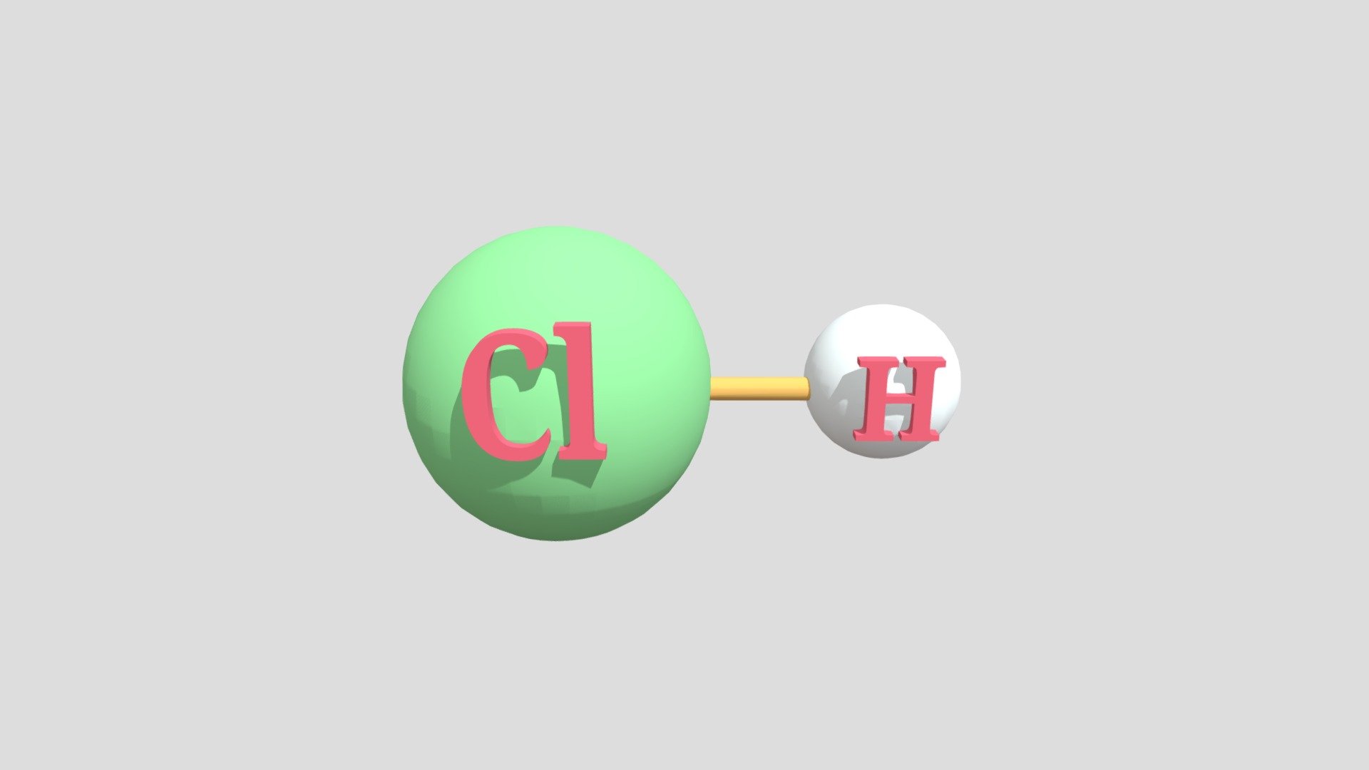 HCl - 3D model by ANZFLbilim [a989b3a] - Sketchfab