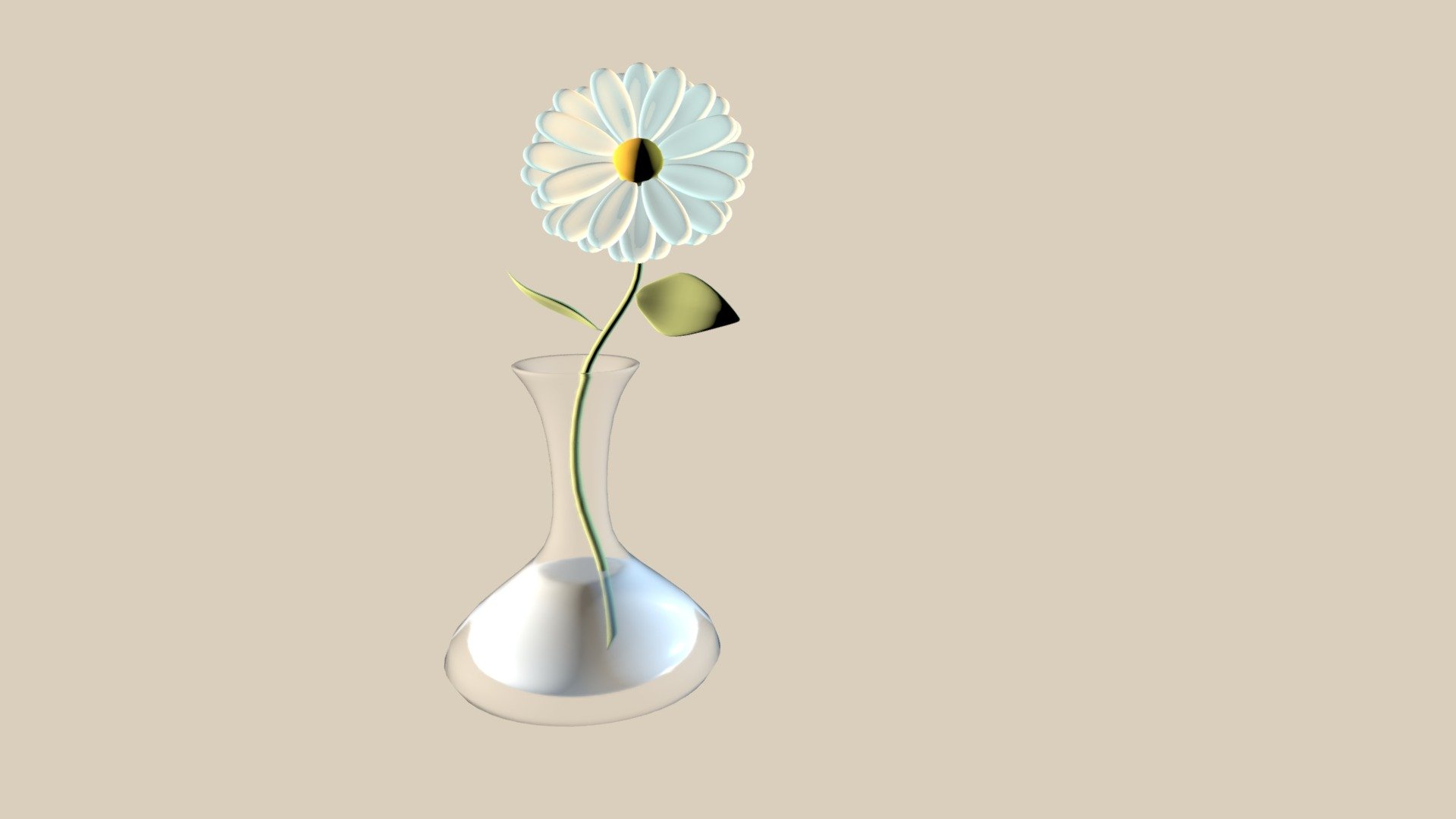 Flower in a vase - Download Free 3D model by Citron Vert (@citron.vert ...