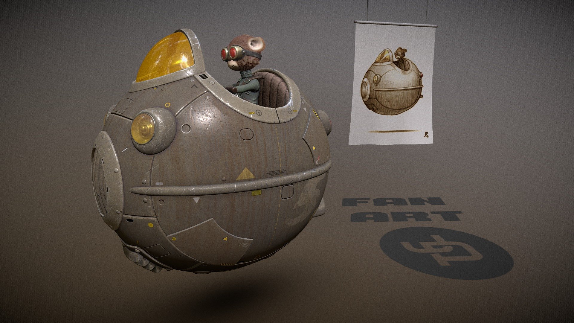 SPHERE-SHIP fan art JP - 3D model by giobiancoFB [a98fc84] - Sketchfab
