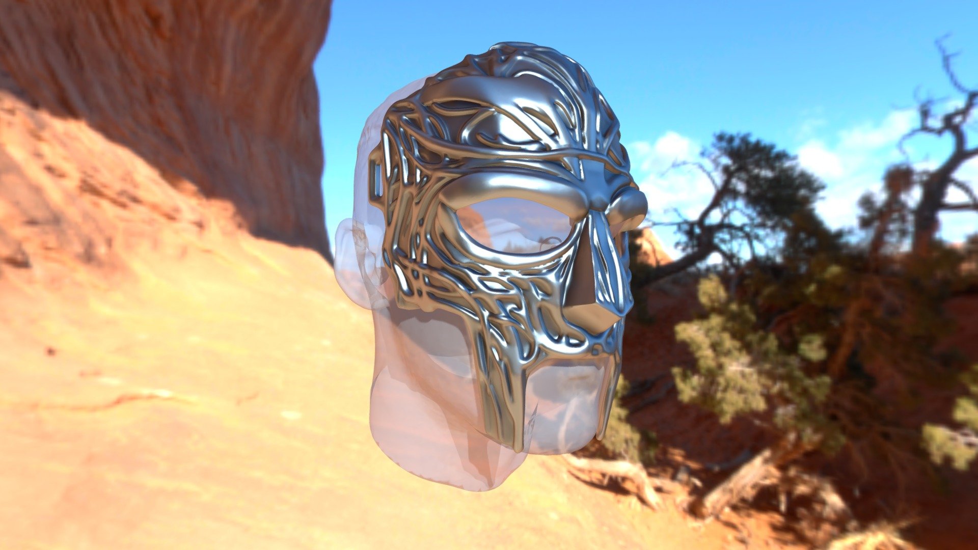 Mask from Head Scan - 3D model by weirdy [a99240c] - Sketchfab