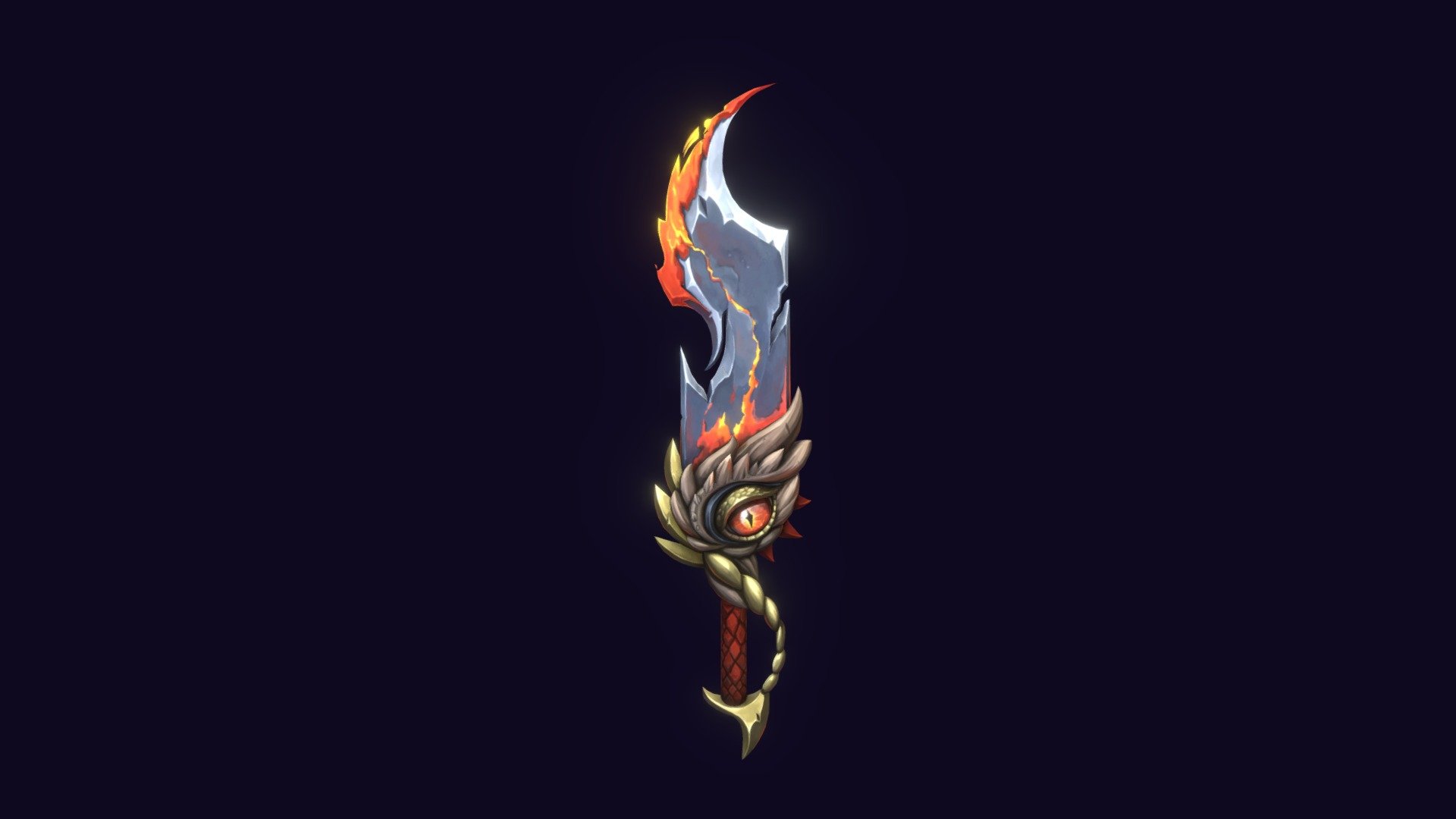 Dagger "Firebatt" - 3D model by 13luj [a99439a] - Sketchfab