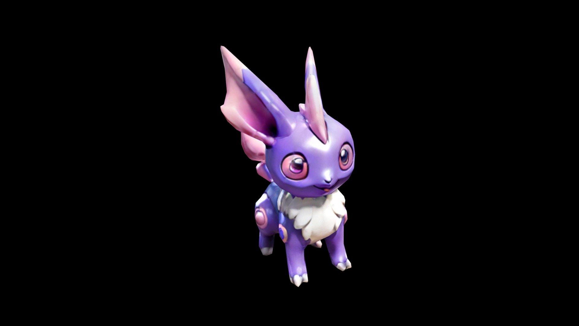 "The Purple Fawn Plant Ear Toy A Mythical Cartoo - Download Free 3D ...