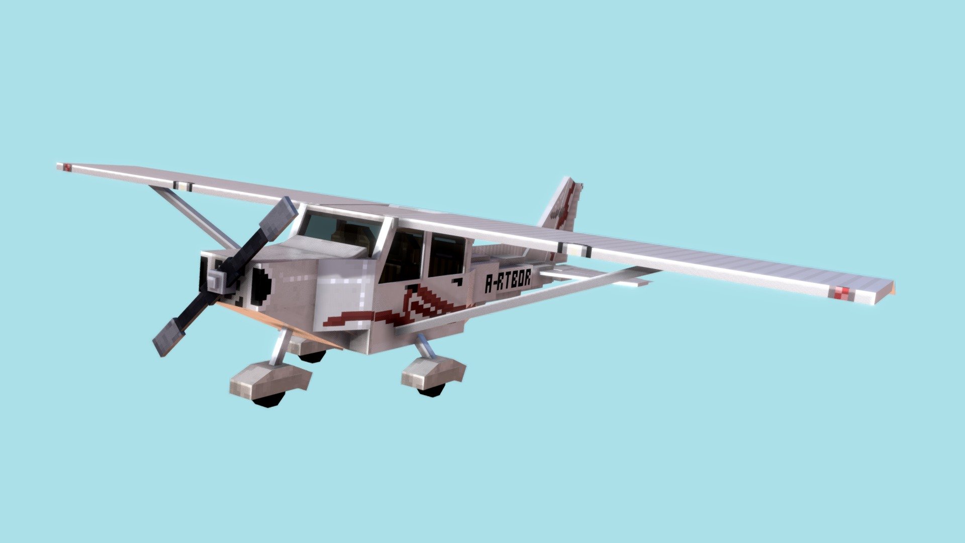 Cessna 172-Airplane MInecraft - 3D model by Artbor [a99959c] - Sketchfab