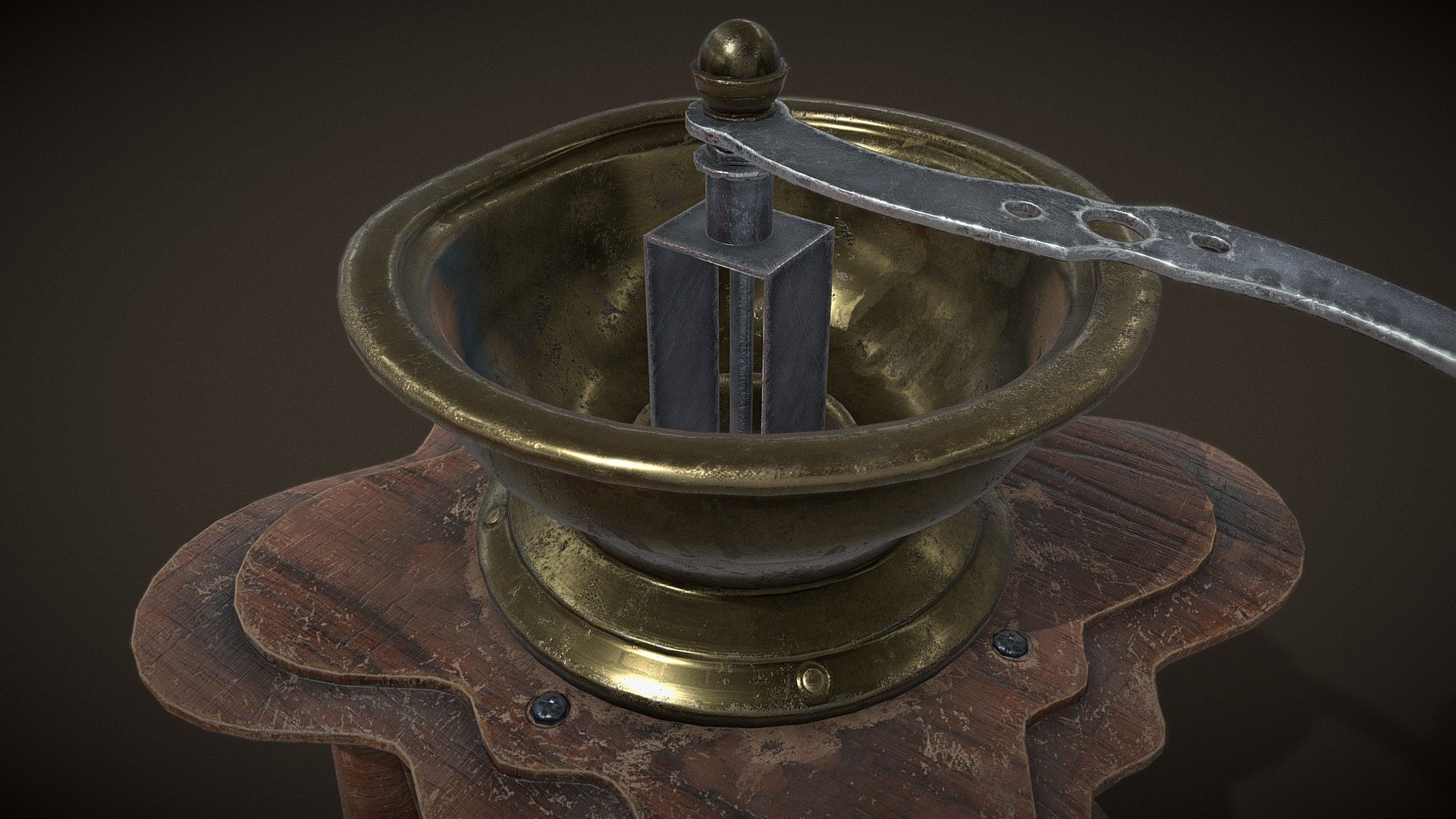Antique Coffee Grinder - Game Ready - Download Free 3D model by Gio Tinca (@Gio_Tinca) [a9996f6 ...