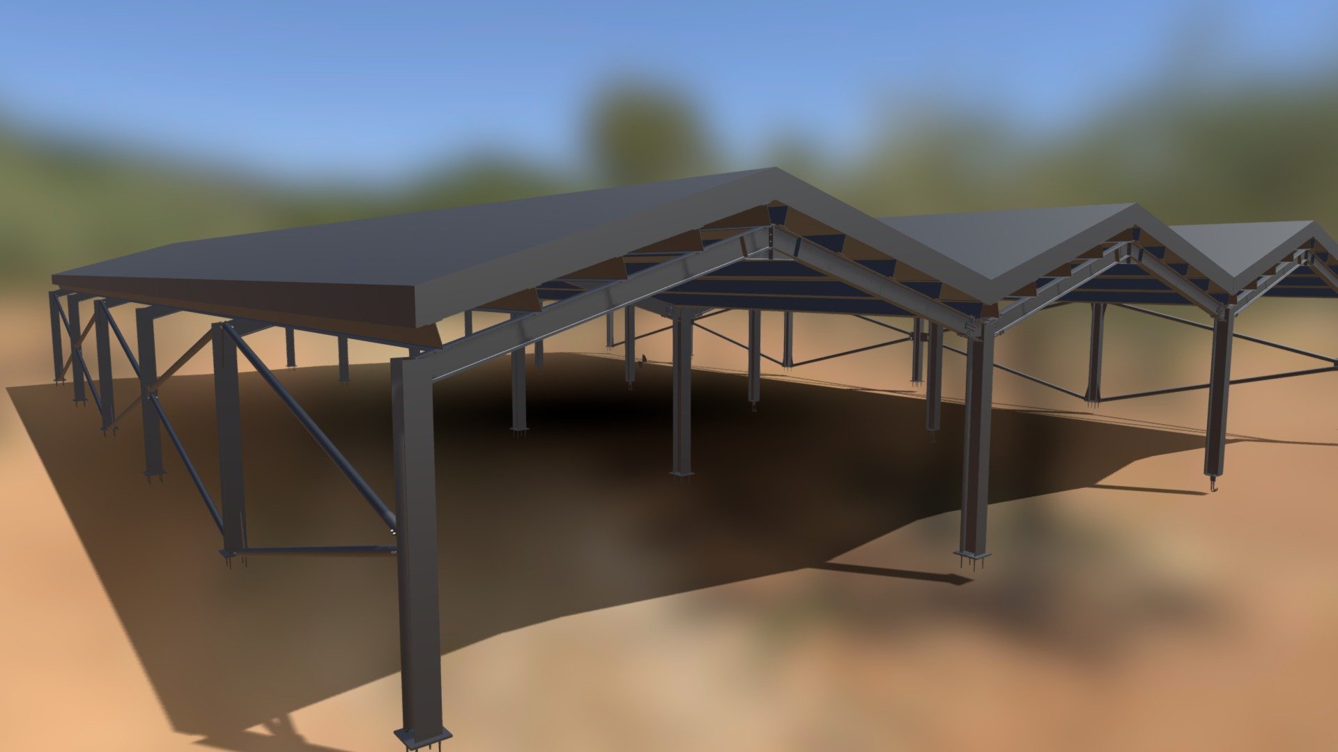 Steel Warehouse - Download Free 3D model by Steven Samuel (@spsvision ...