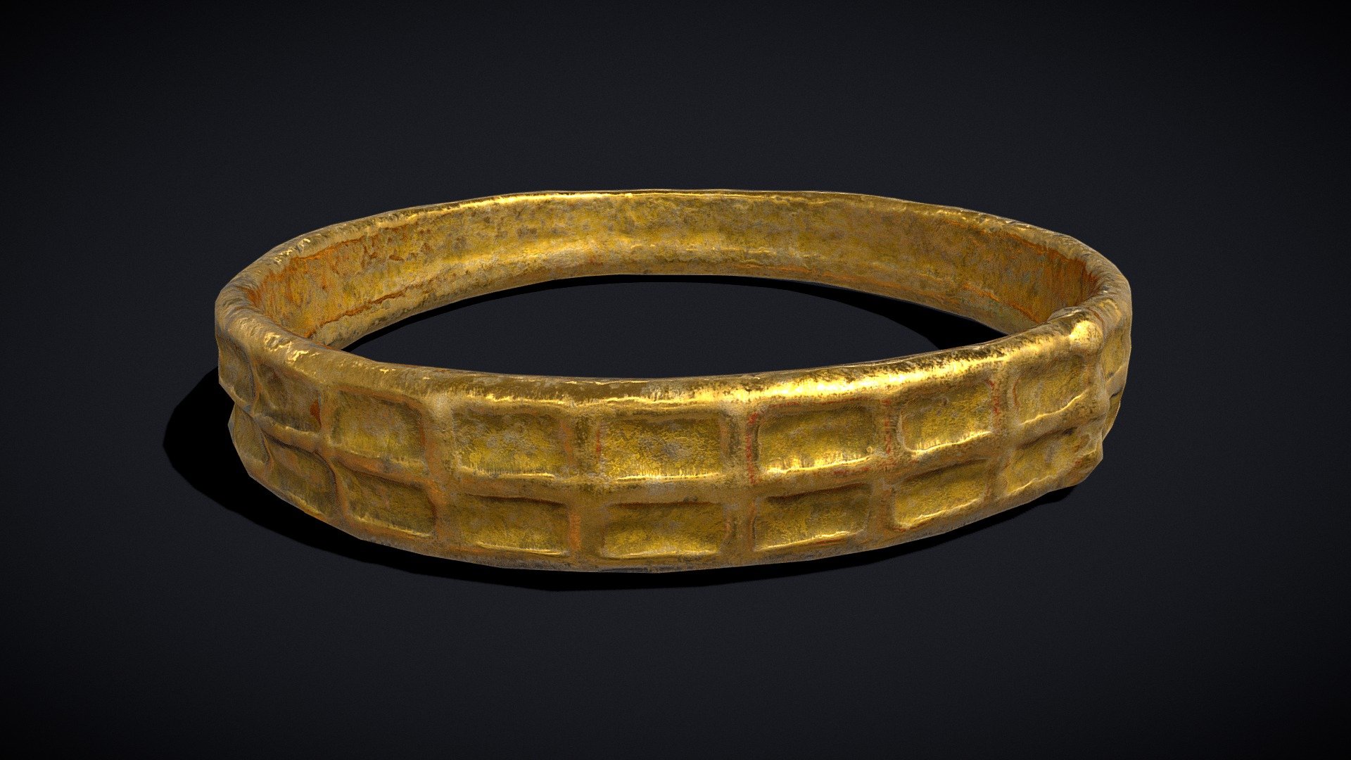 Square Pattern Medieval Ring - Buy Royalty Free 3D model by ...
