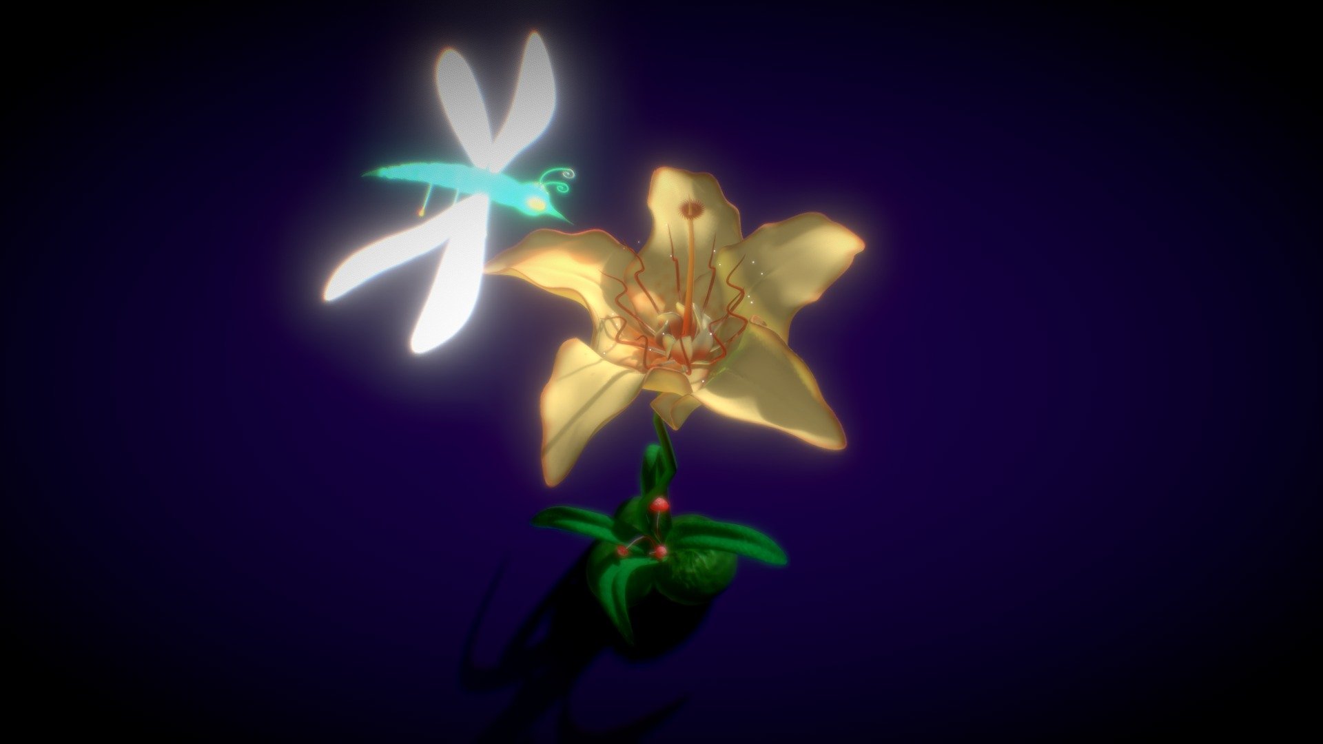 3D Flower Model - 3D model by RionaKraithat [a9a6519] - Sketchfab