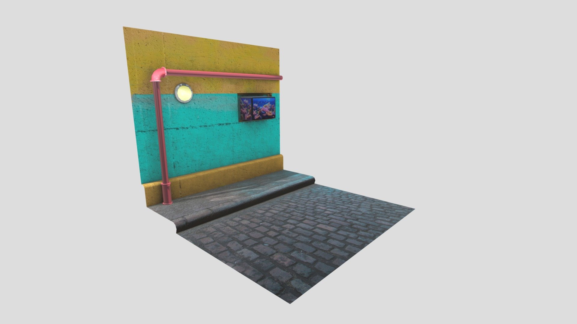 Textured Alley - 3D model by Katie (@SILLC) [a9a84c6] - Sketchfab