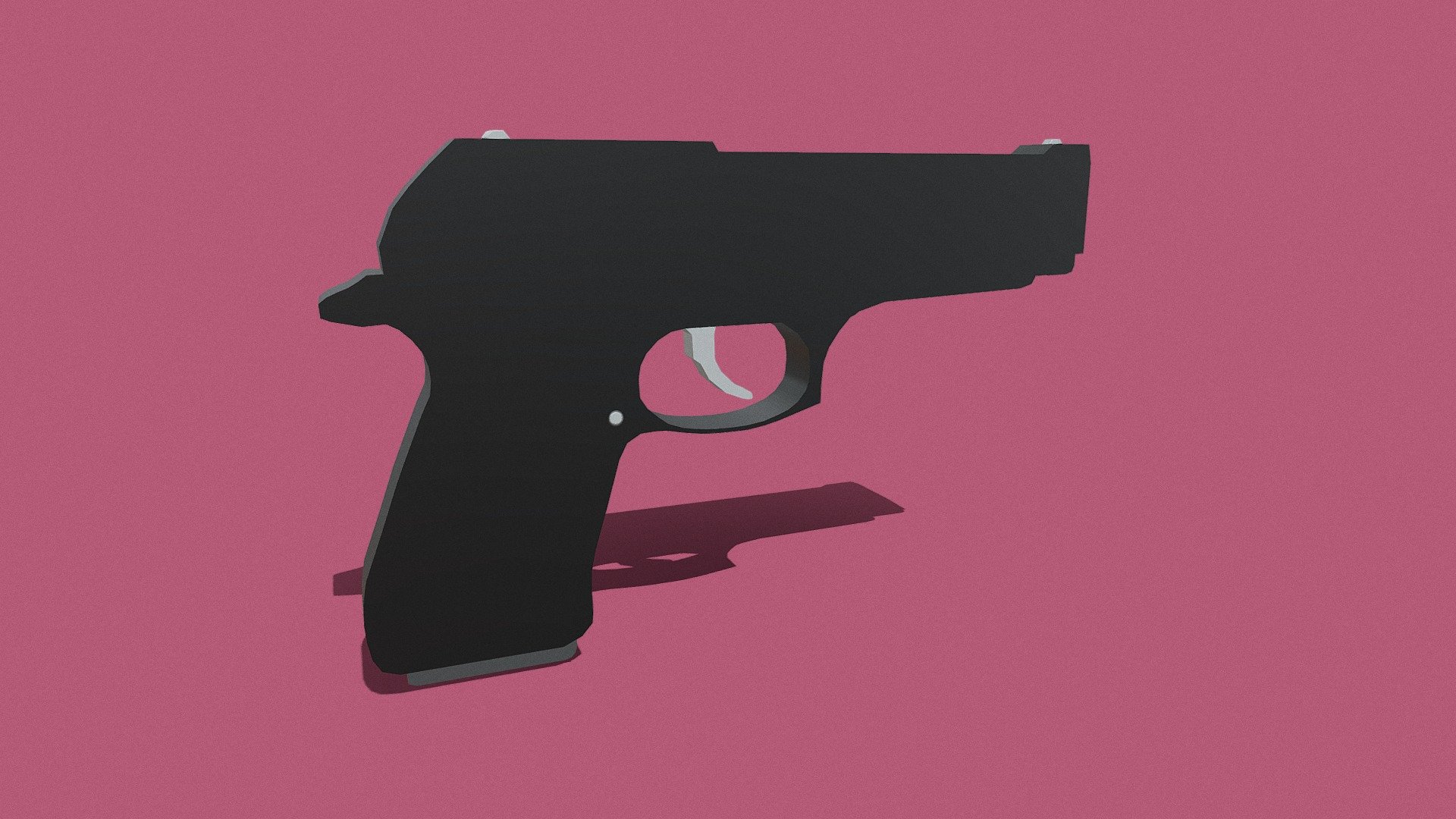 Low-Poly Gun - 3D model by Aidan Brown (@aidbro) [a9a9107] - Sketchfab