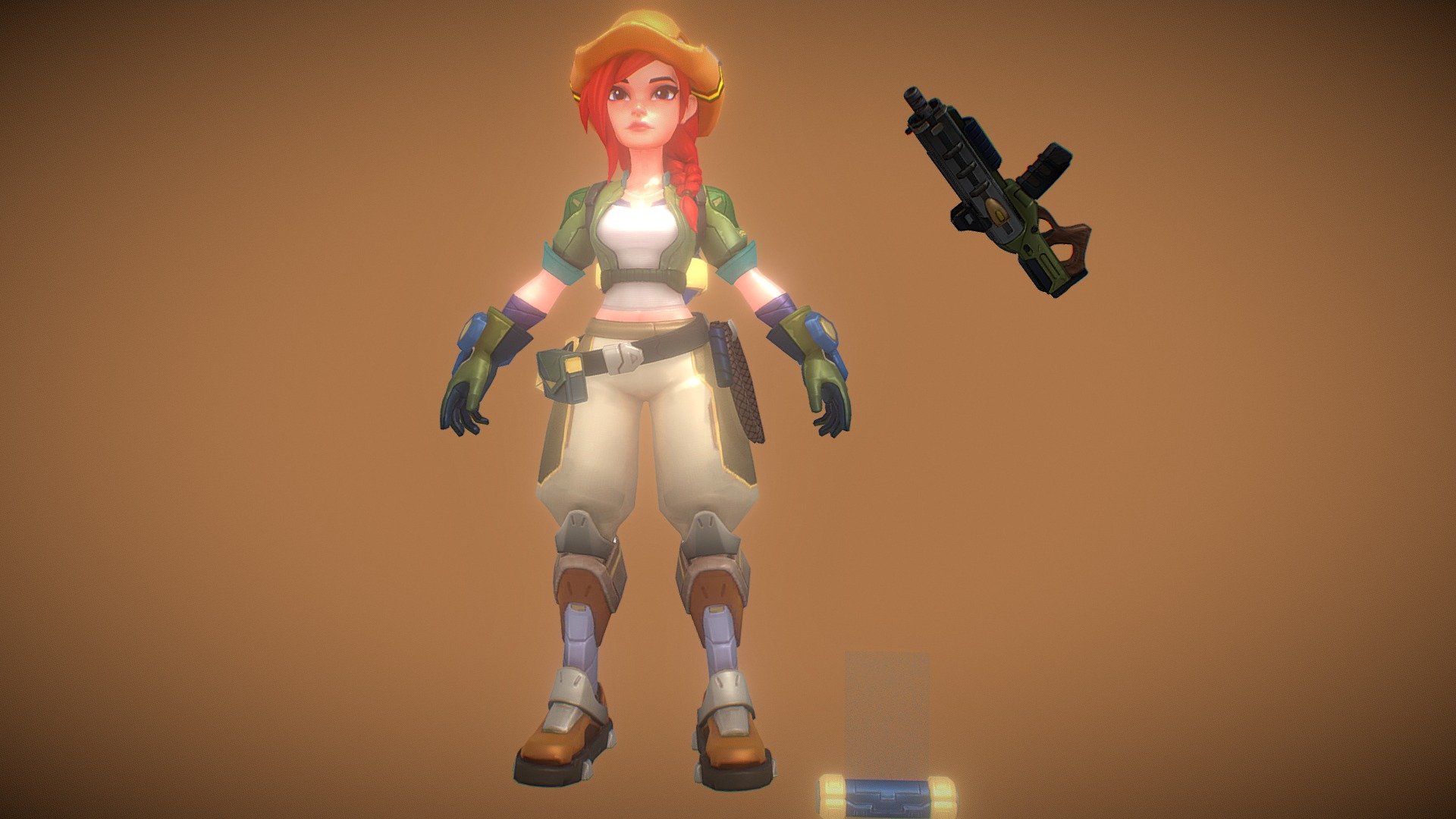 Rifle girl - Buy Royalty Free 3D model by Luna Studio (@StudioLuna ...