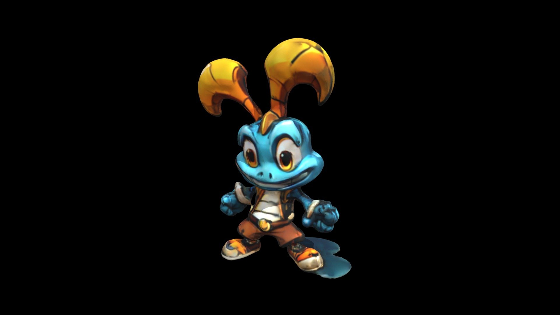 frog holding a blue ball - Download Free 3D model by klrxyz [a9b374b ...