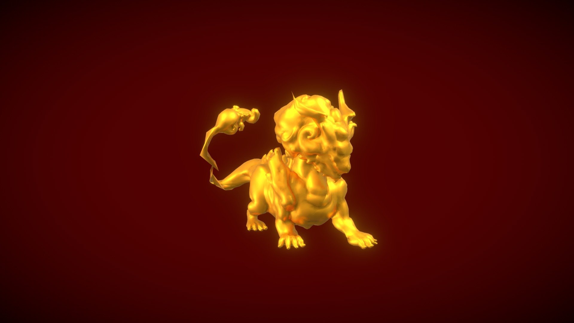 dragon optimizado en Maya - 3D model by aisackoficial [a9b4529] - Sketchfab