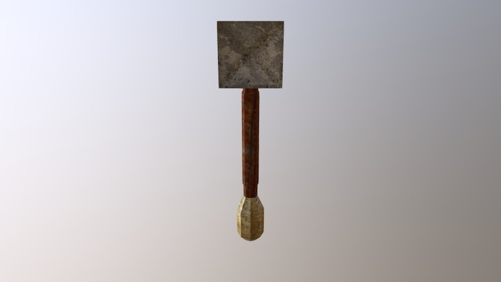 Low-poly Hammer - 3D model by GoldenThumbs [a9b9390] - Sketchfab