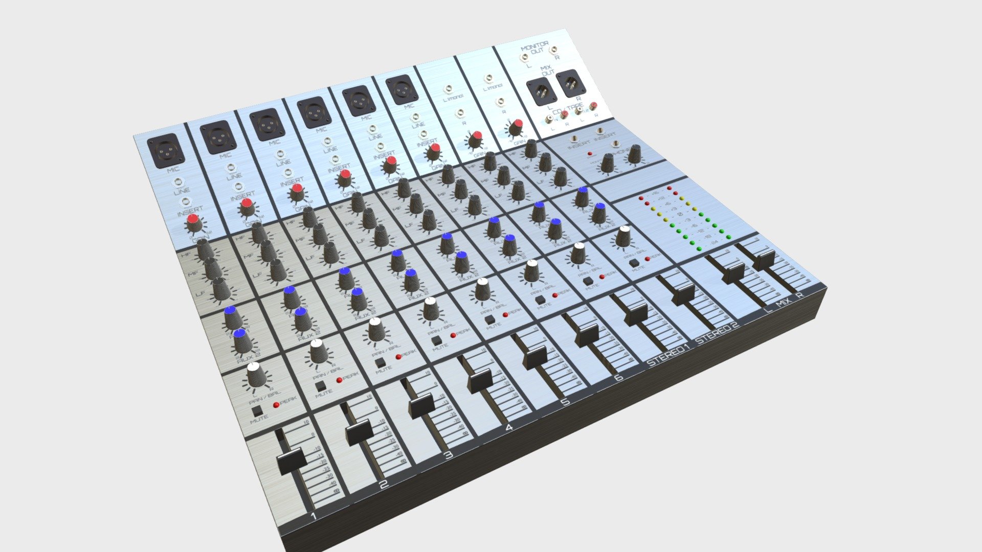 Audio mixer 1 - Buy Royalty Free 3D model by FrancescoMilanese [a9b9d0e ...