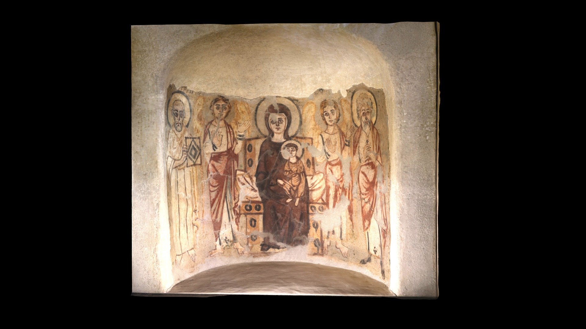 Painted Niche from the Monastery of St. Jeremiah - 3D model by ...
