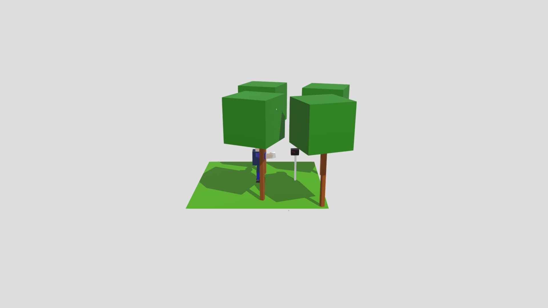 Low Poly Postman Scene - 3D model by lukus1 [a9bced0] - Sketchfab