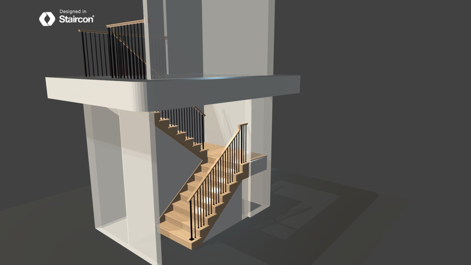 HOP Example switchback - 3D model by 3D Software for Stair Design and ...