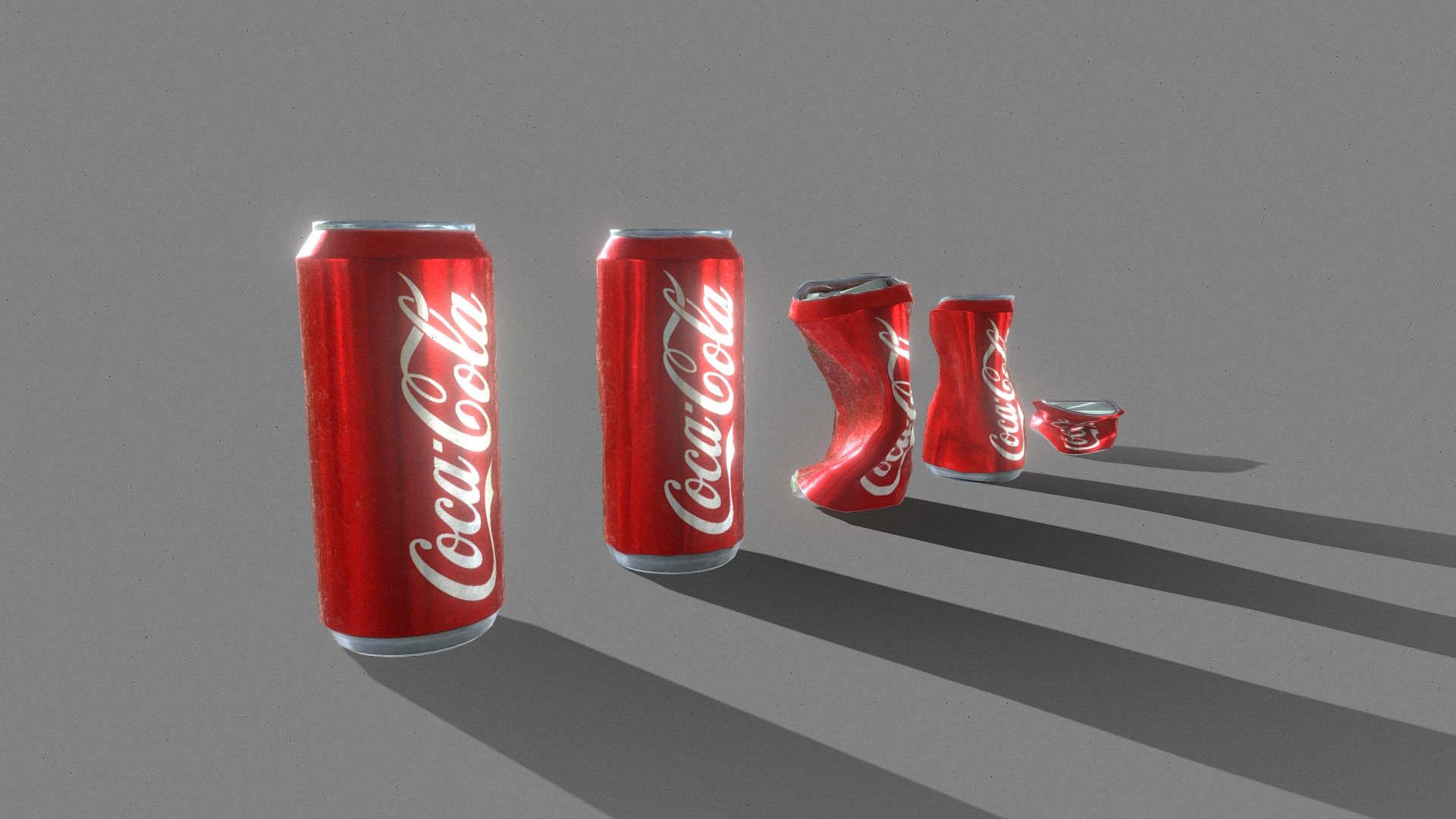 Crumpled Coke cans - Download Free 3D model by 3trop (@mcgorilla ...