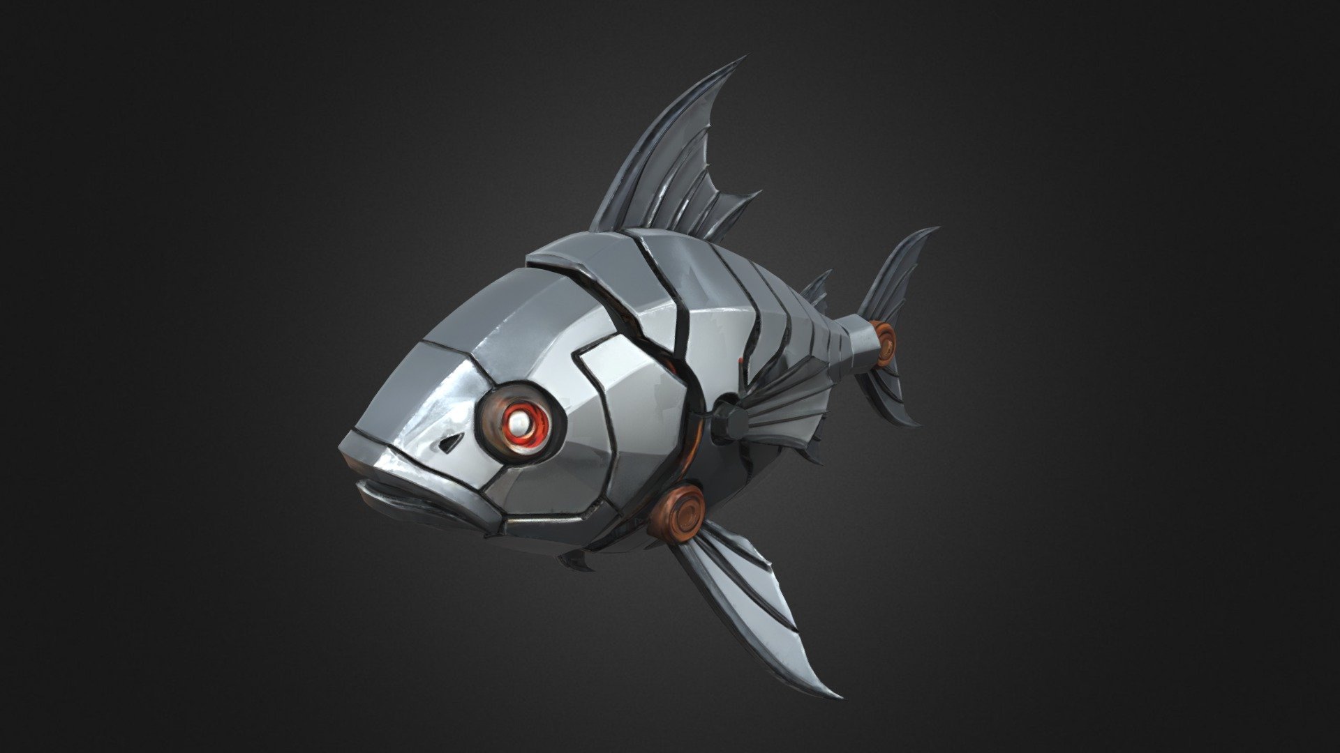 Robotic Fish - 3D model by Korvana Studio (@korvanastudio) [a9bffd7 ...