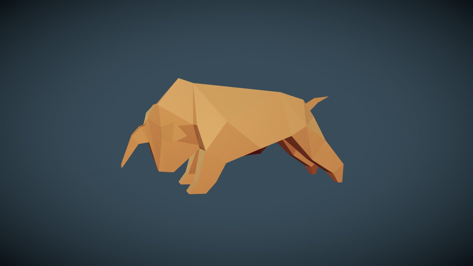 Ox Origami - 3D model by RunemarkStudio [a9c199b] - Sketchfab