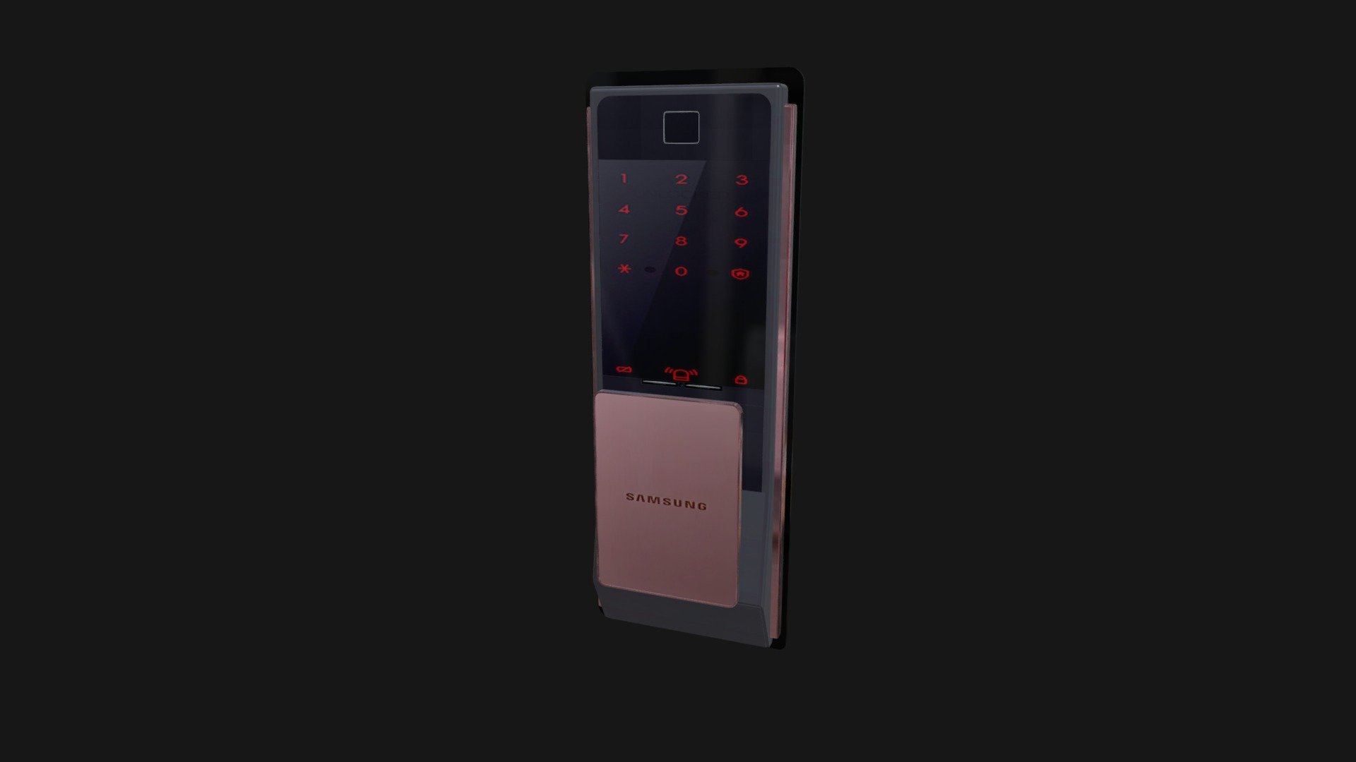 Samsung Push Pull Smart Door lock - Download Free 3D model by ...
