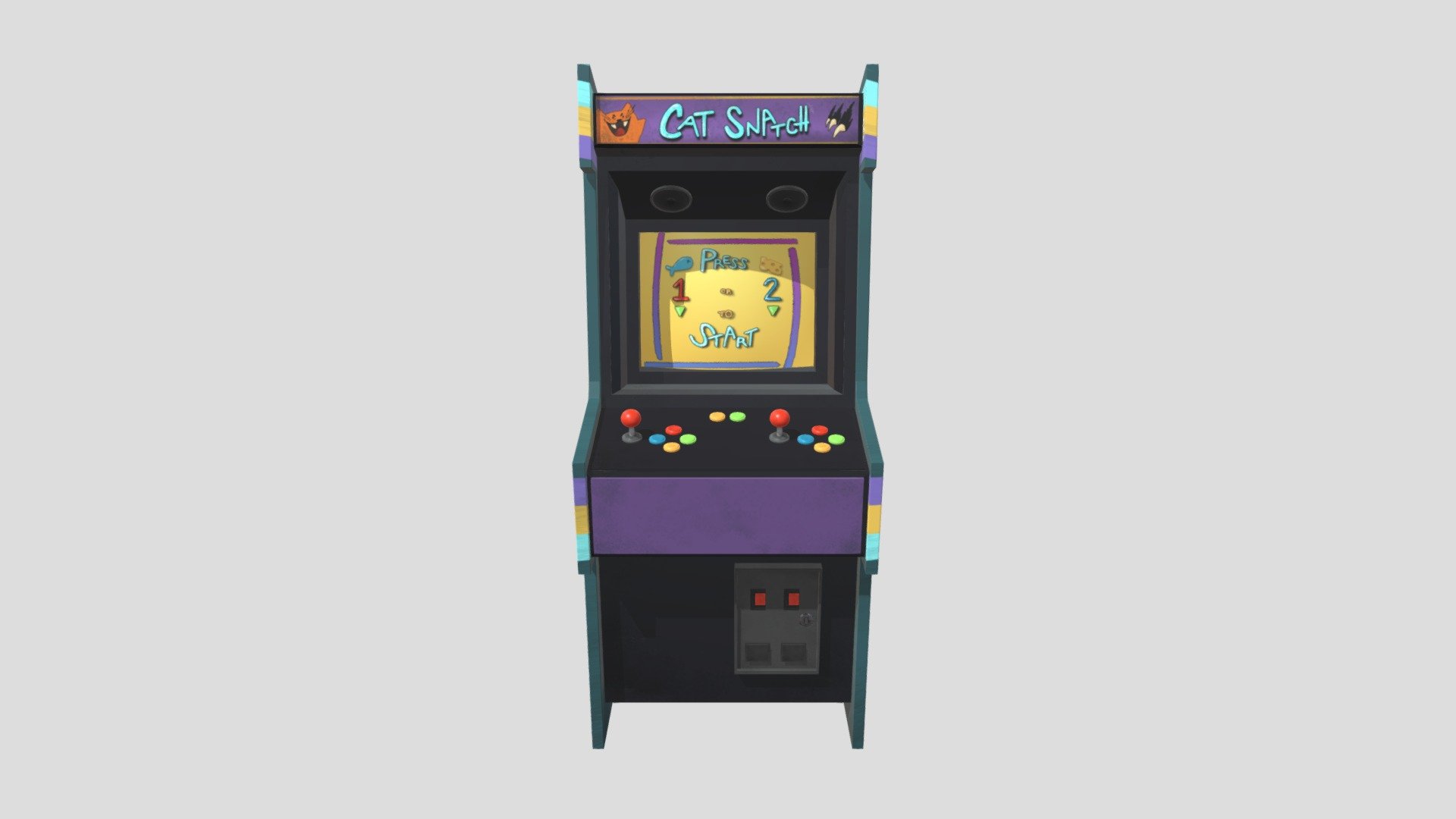 Arcade Cabinet "Cat Snatch" - 3D model by CindyCastillo [a9c2d82 ...