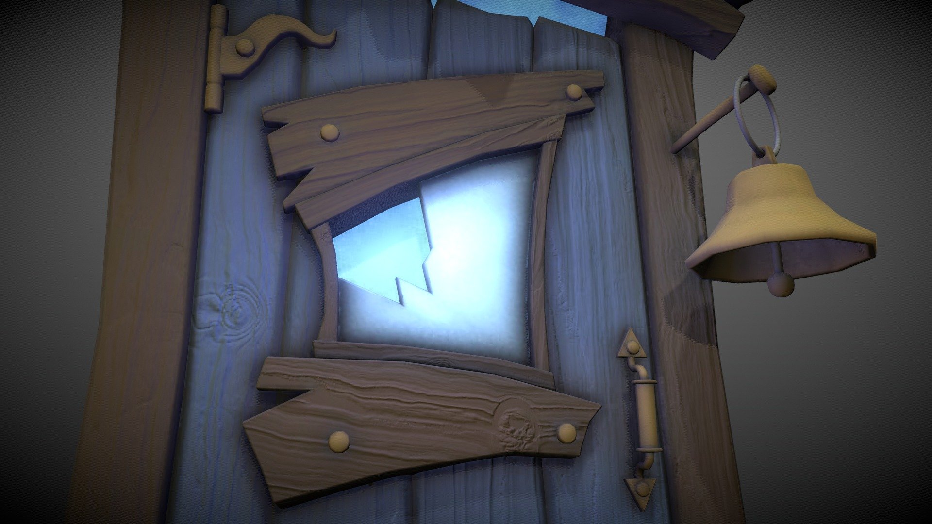 Stylized Wooden Door - 3D model by Lloyd Clasby (@Tawnytrash) [a9c3d9b ...