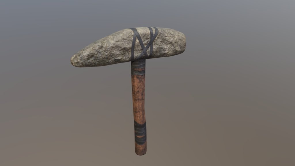 Stone pickaxe WIP - 3D model by petrmaxa [a9c4d39] - Sketchfab