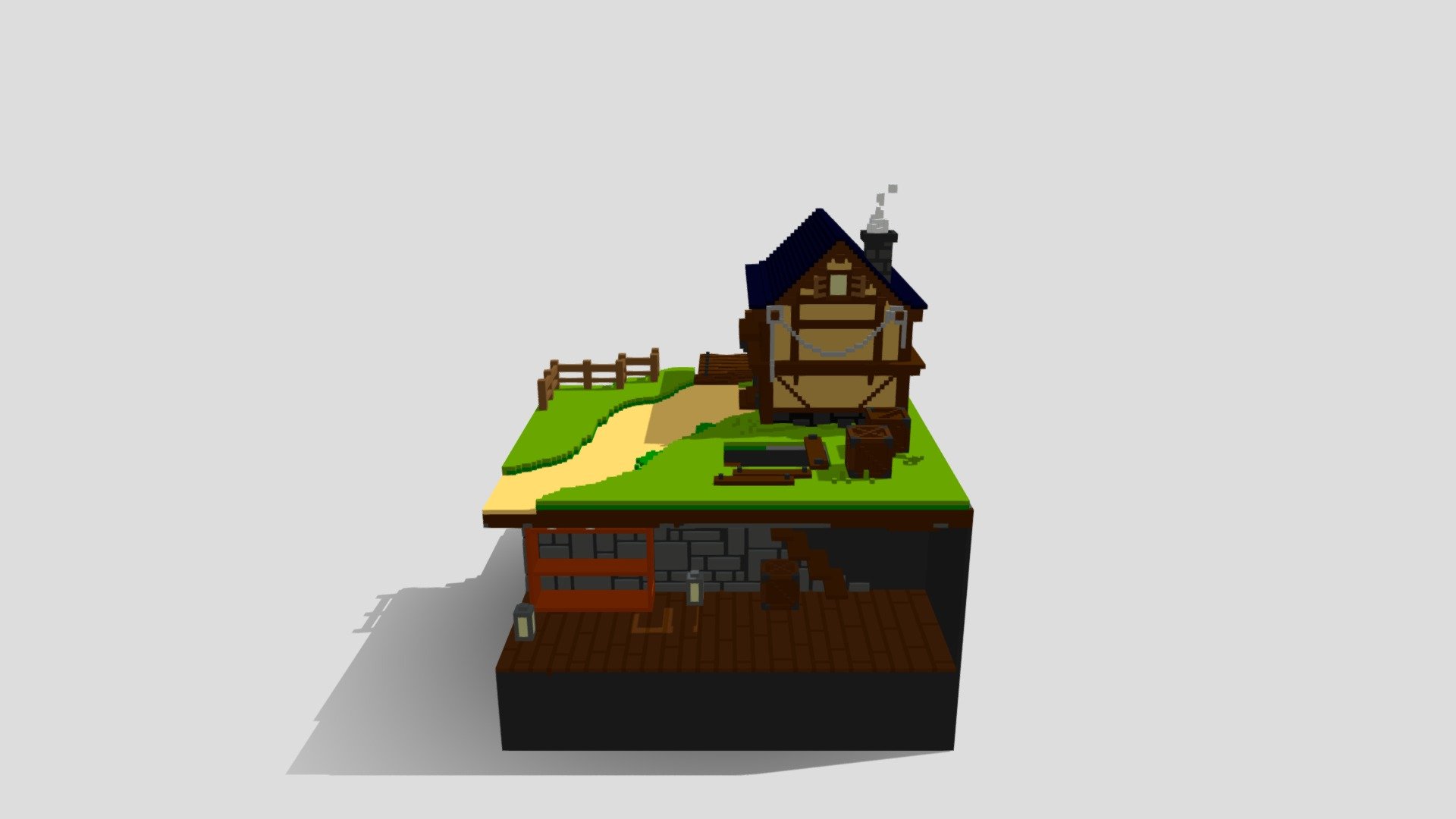Little house. - 3D model by inarin.artist [a9c9242] - Sketchfab