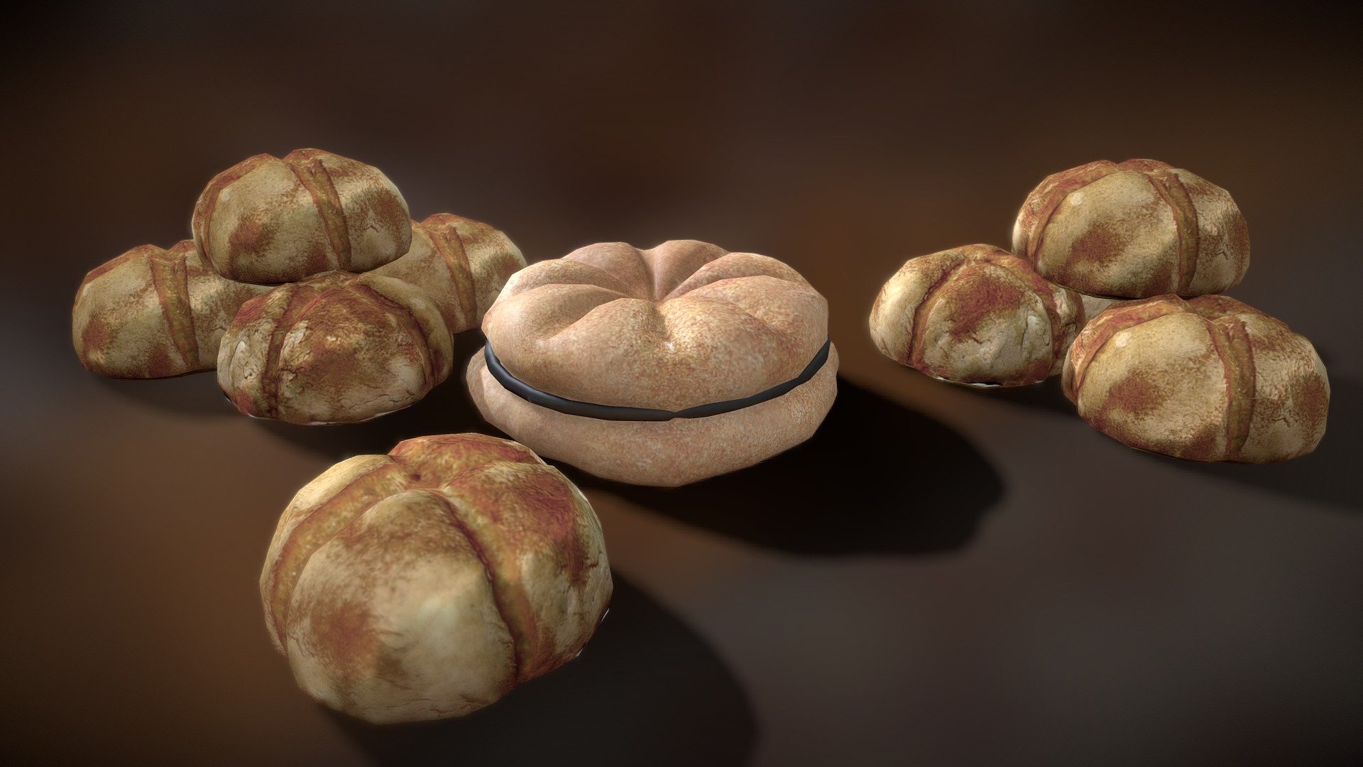 Medieval bread - 3D model by visualdimension [a9ccffd] - Sketchfab