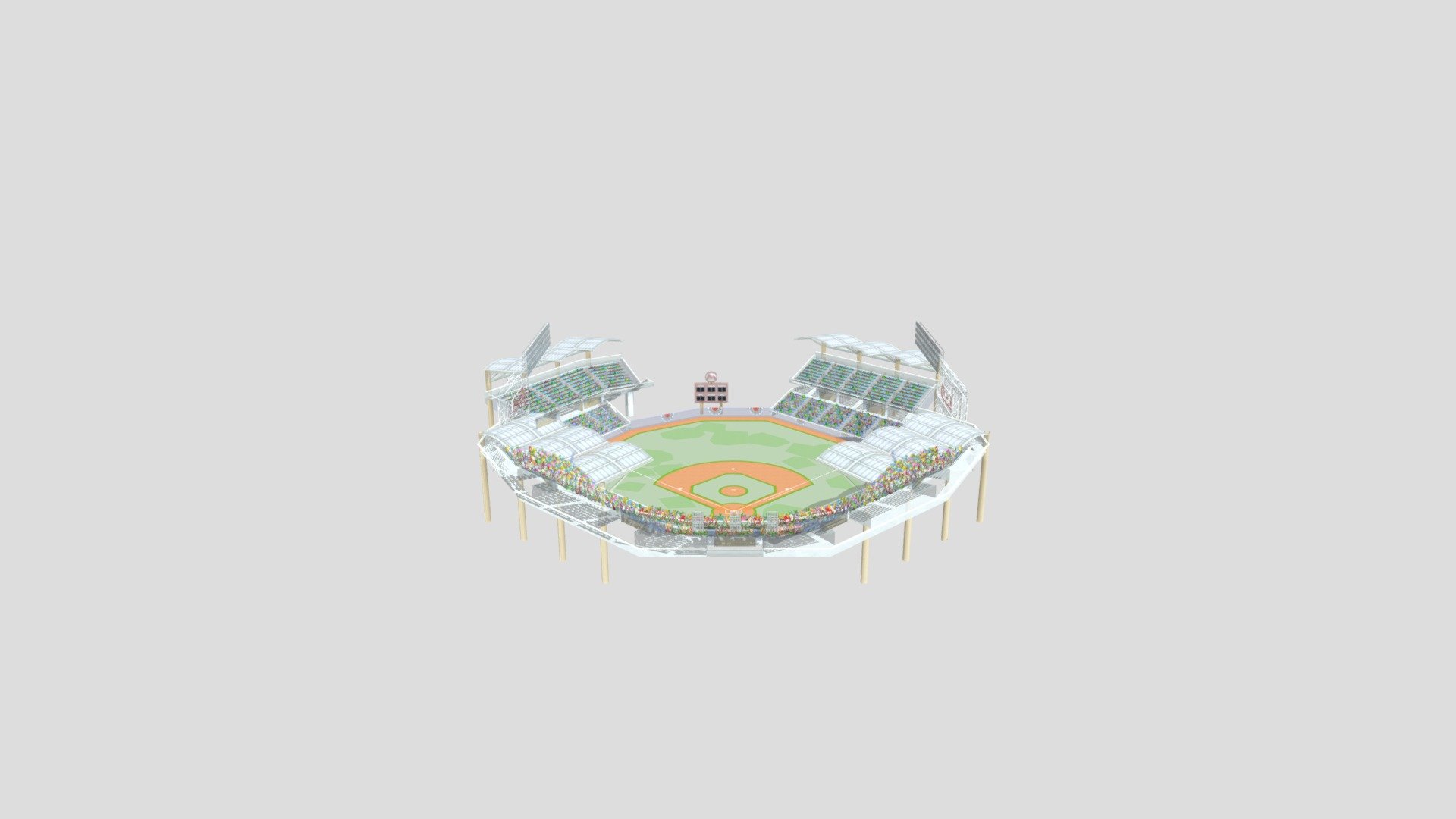 Mario Superstar Baseball Stadium - Download Free 3D model by Tigerar1 ...