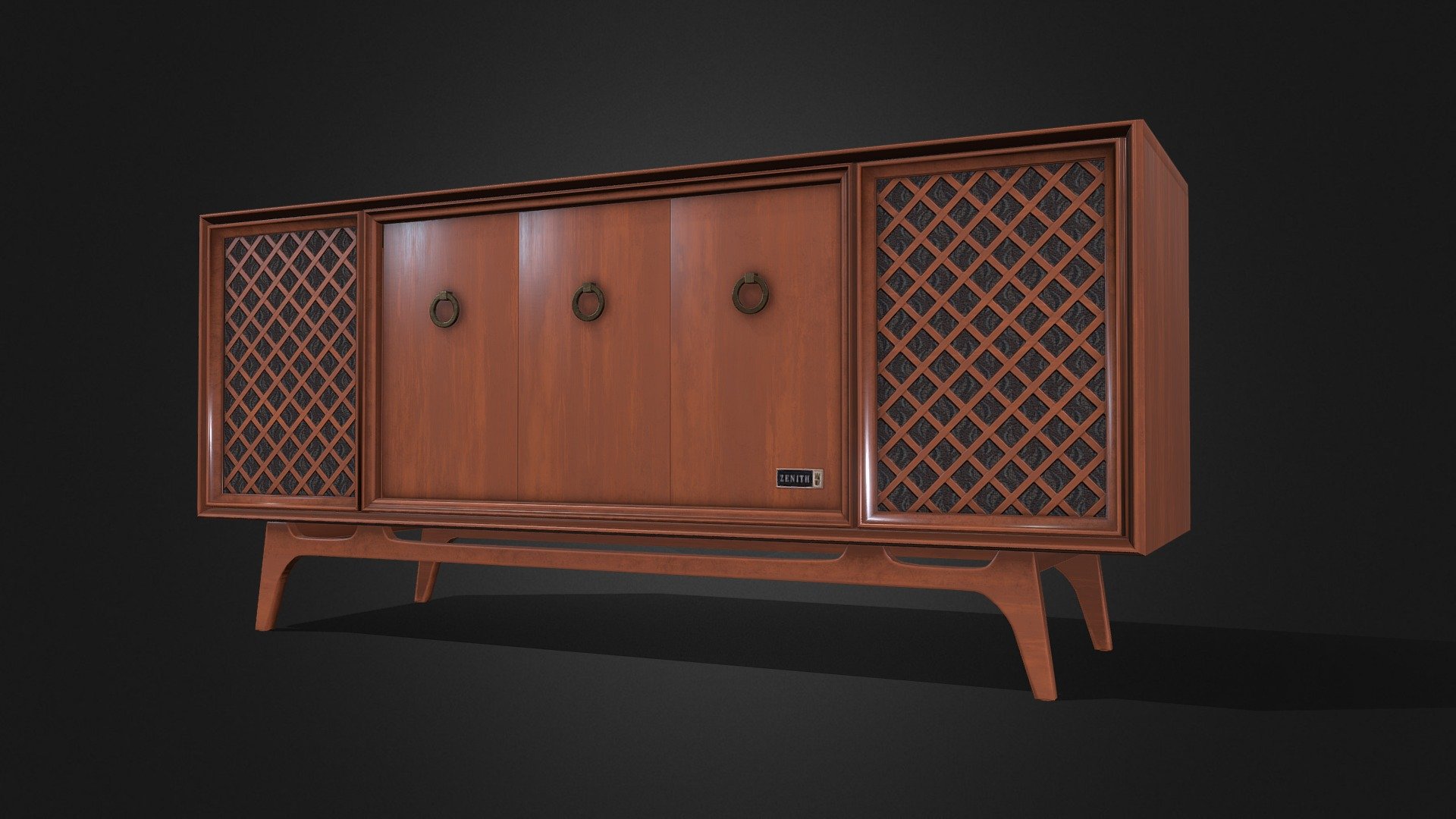 Zenith Console - Mid Century Modern - Download Free 3D model by ...