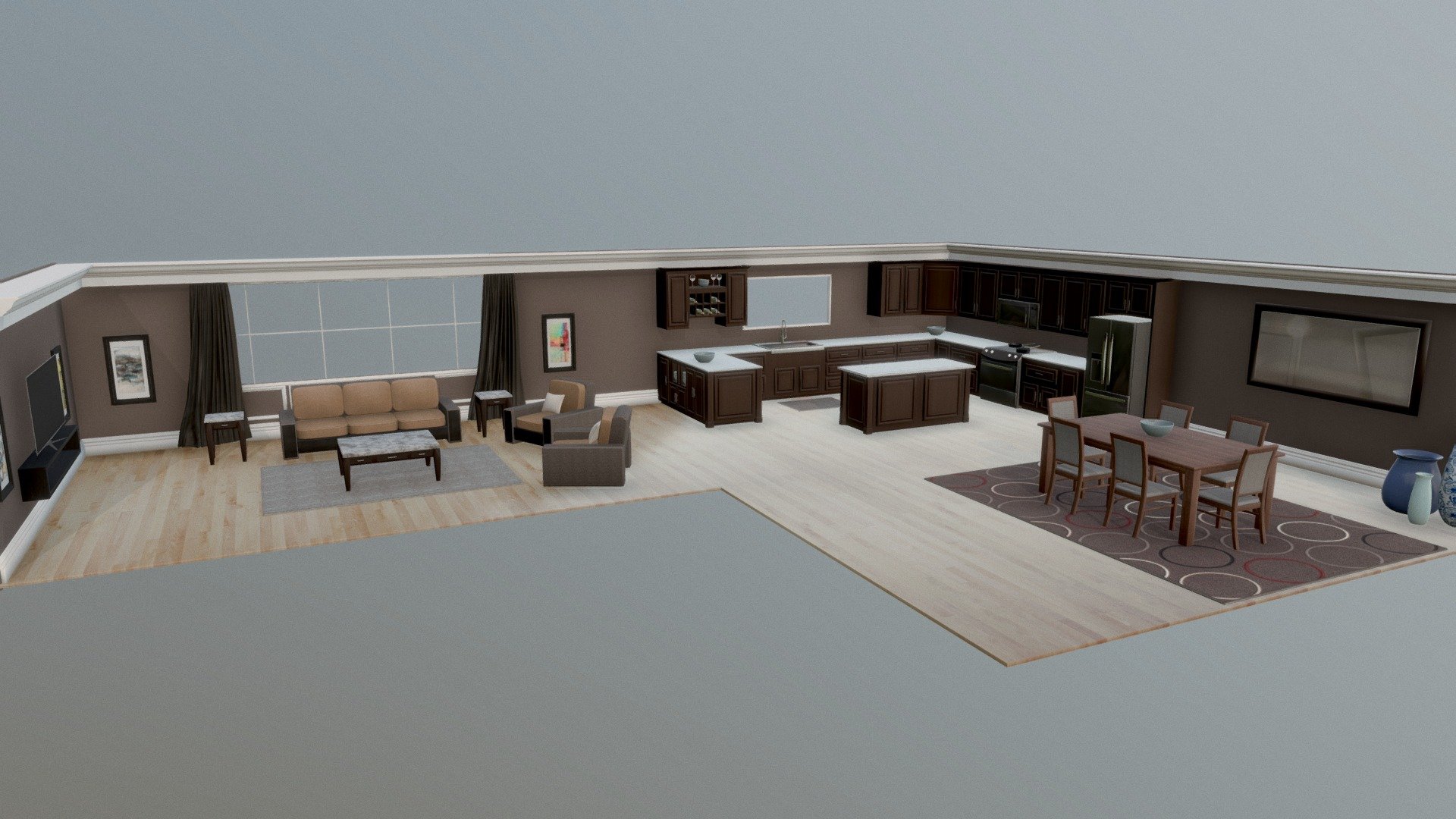 Living Room - 3D model by Diving Dove Studios (@divingdove) [a9de322 ...