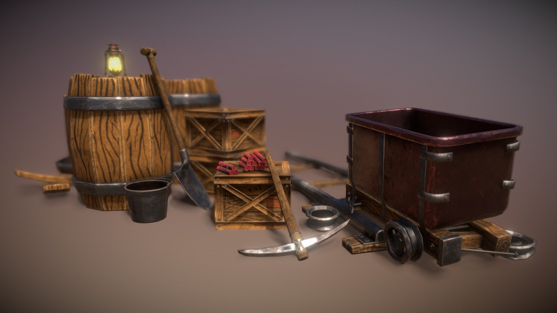 Mine Props - 3D model by Philippe (@philippemercier) [a9e03c9] - Sketchfab