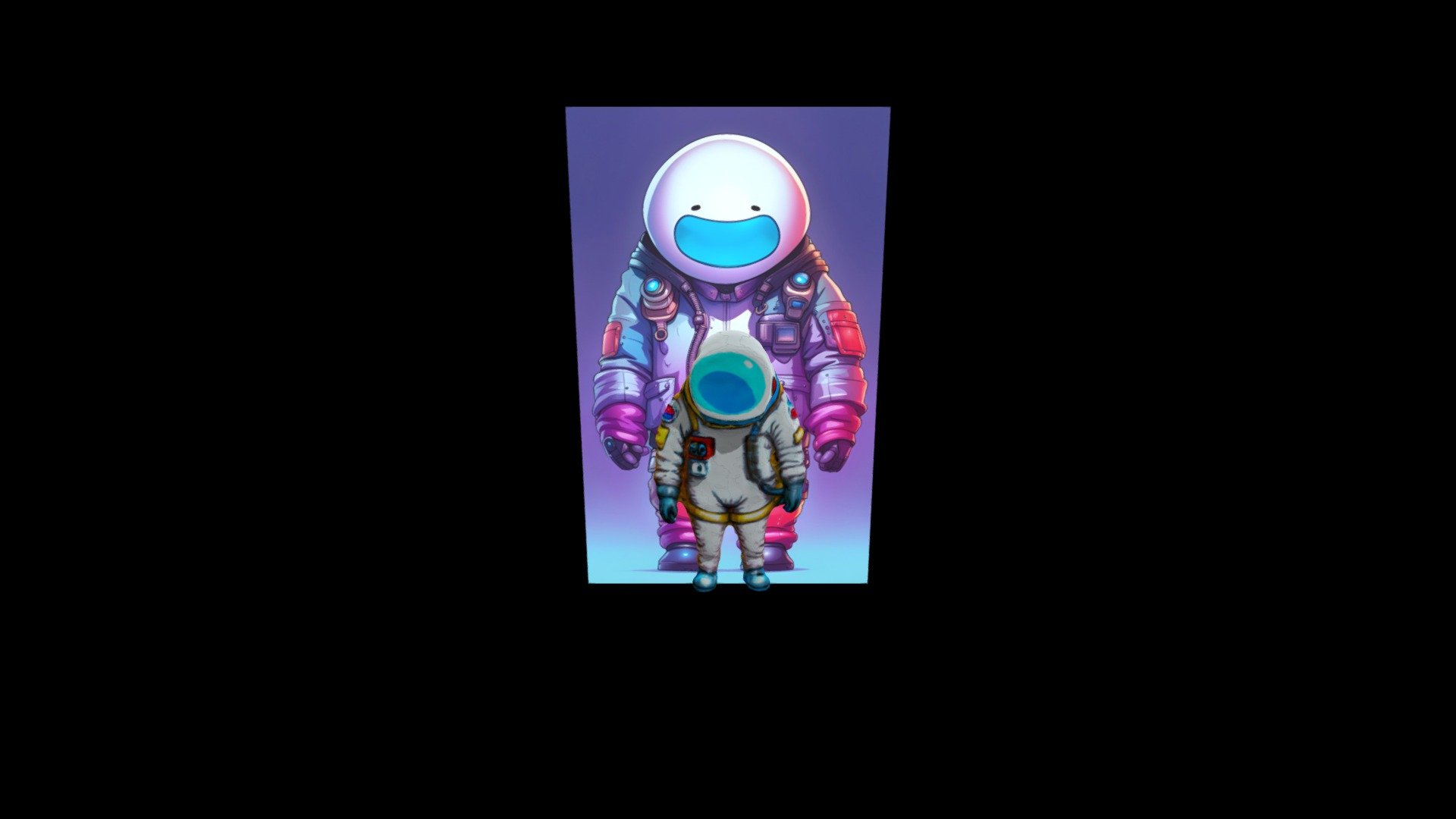 cartoon illustration of a spaceman in a space su - Download Free 3D ...