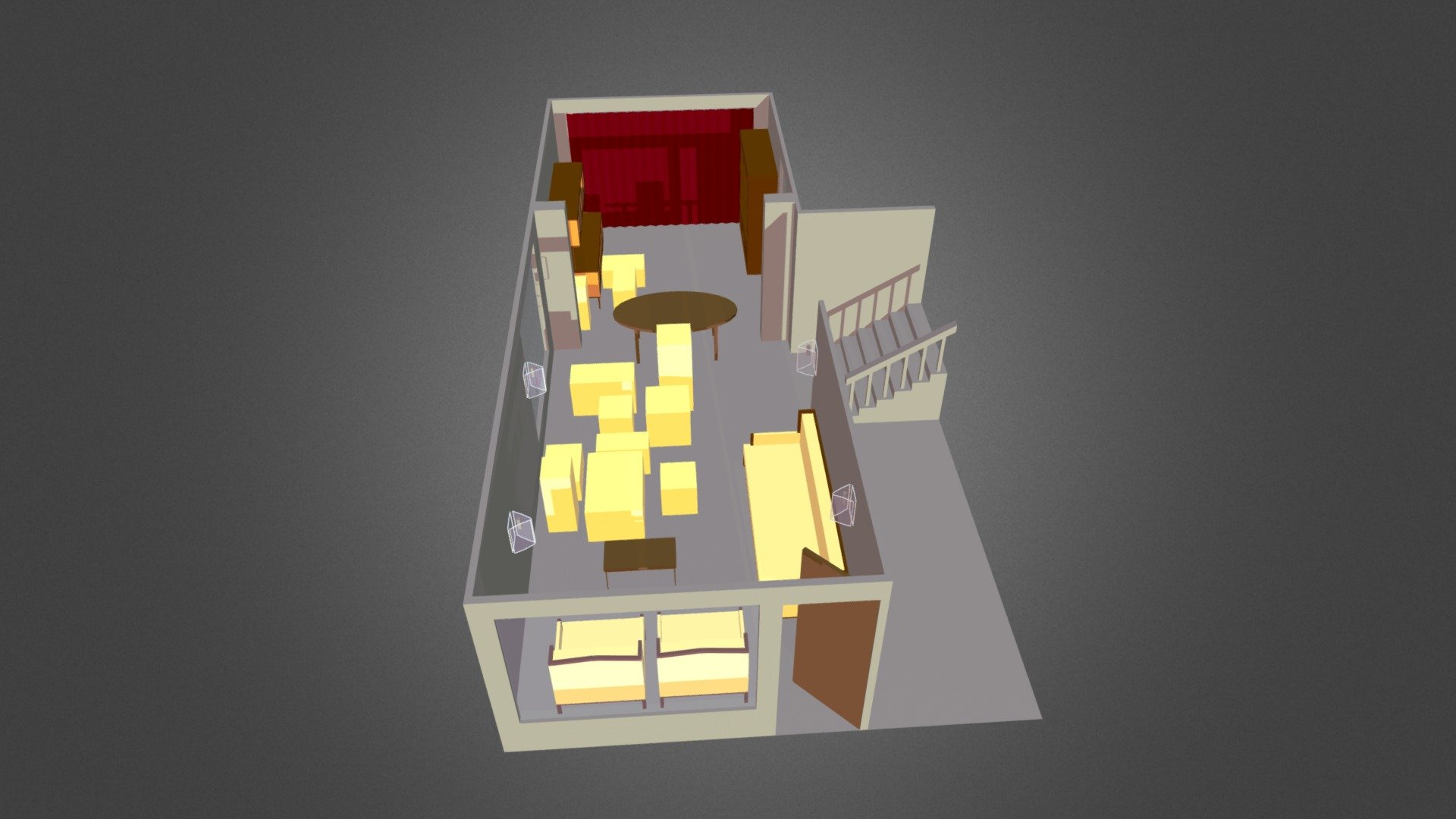 Prueba- Sala - 3D model by coralain [a9e40a1] - Sketchfab
