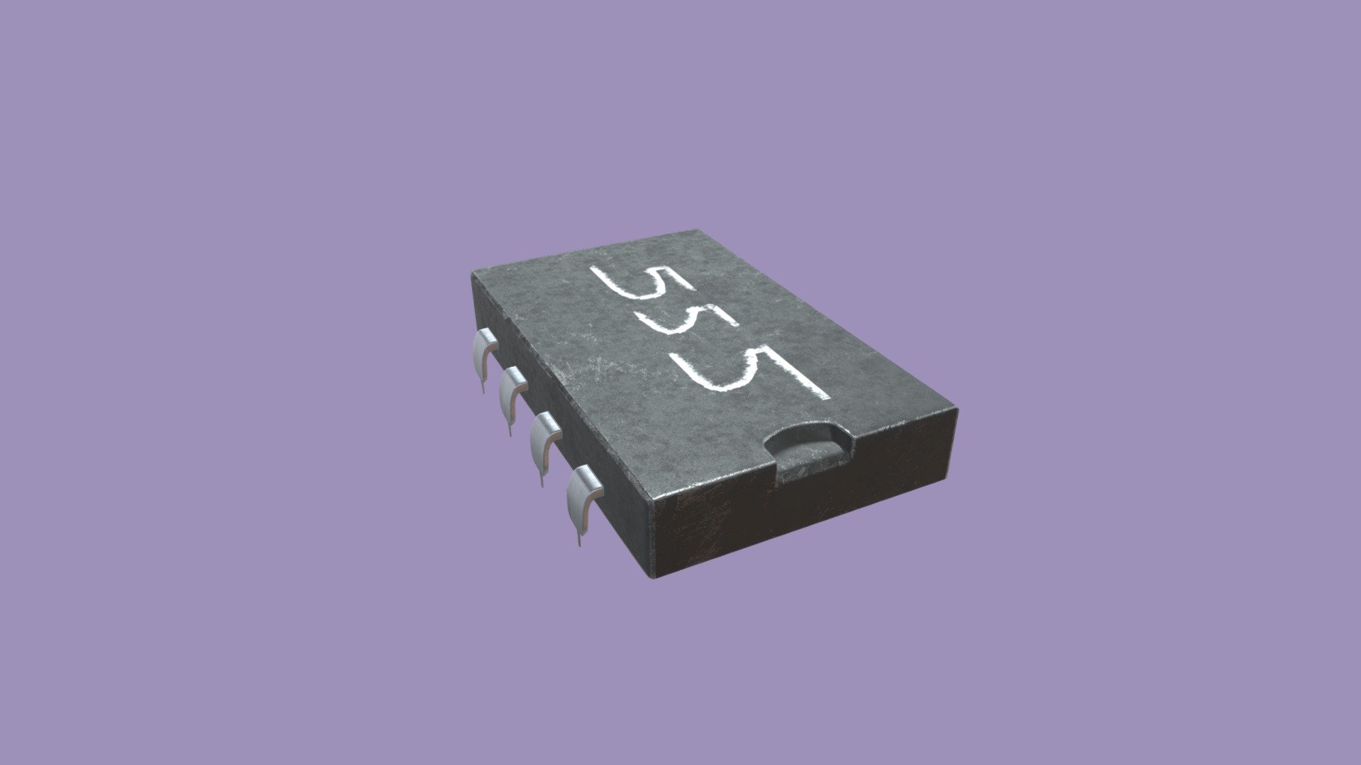 555 Integrated Circuit - 3D model by vscza [a9ef129] - Sketchfab