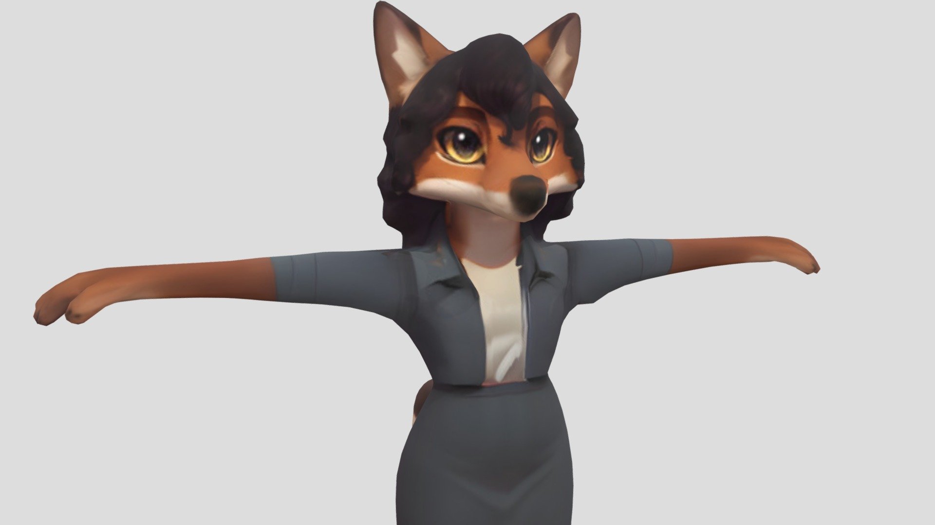 3D Fox Lowpoly | Fiona the Professional Fox - 3D model by ...