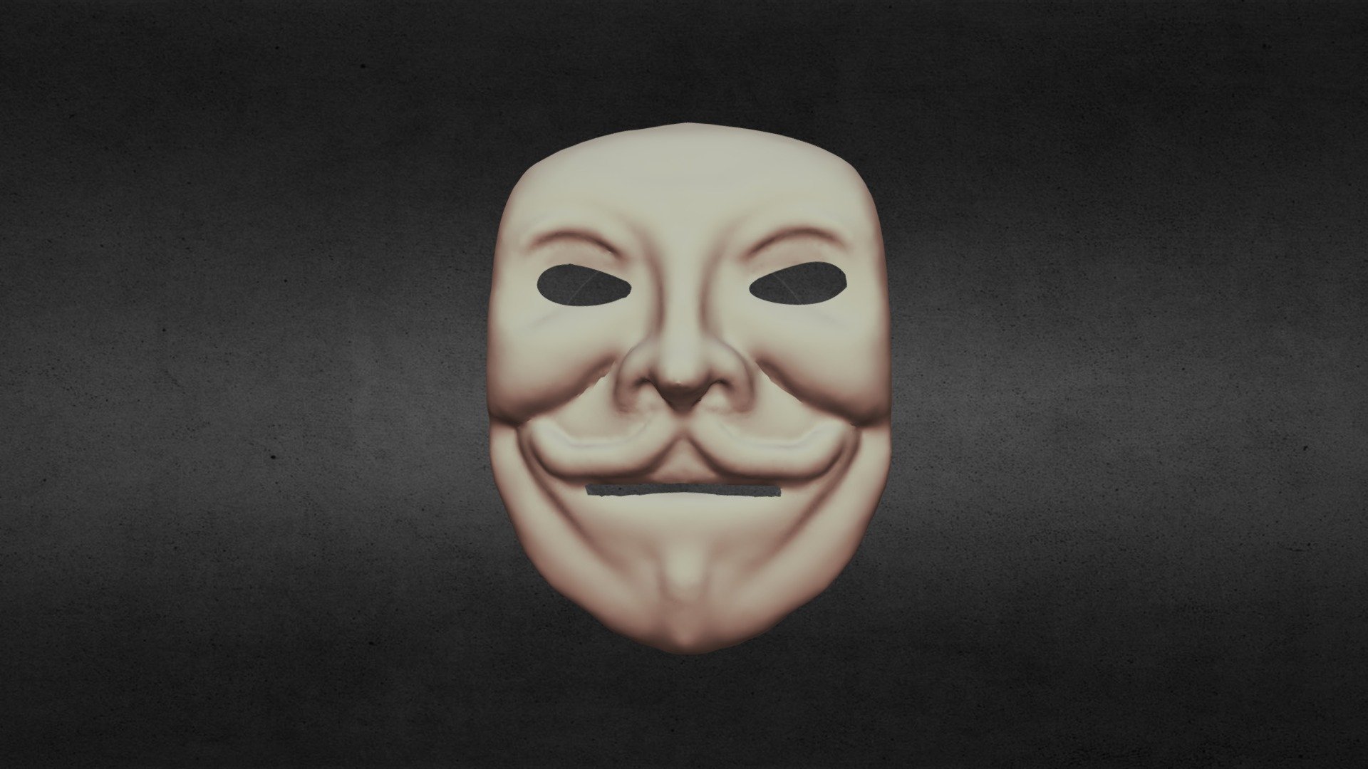 V for Vendetta mask Sculpt January Challenge - 3D model by spacec ...