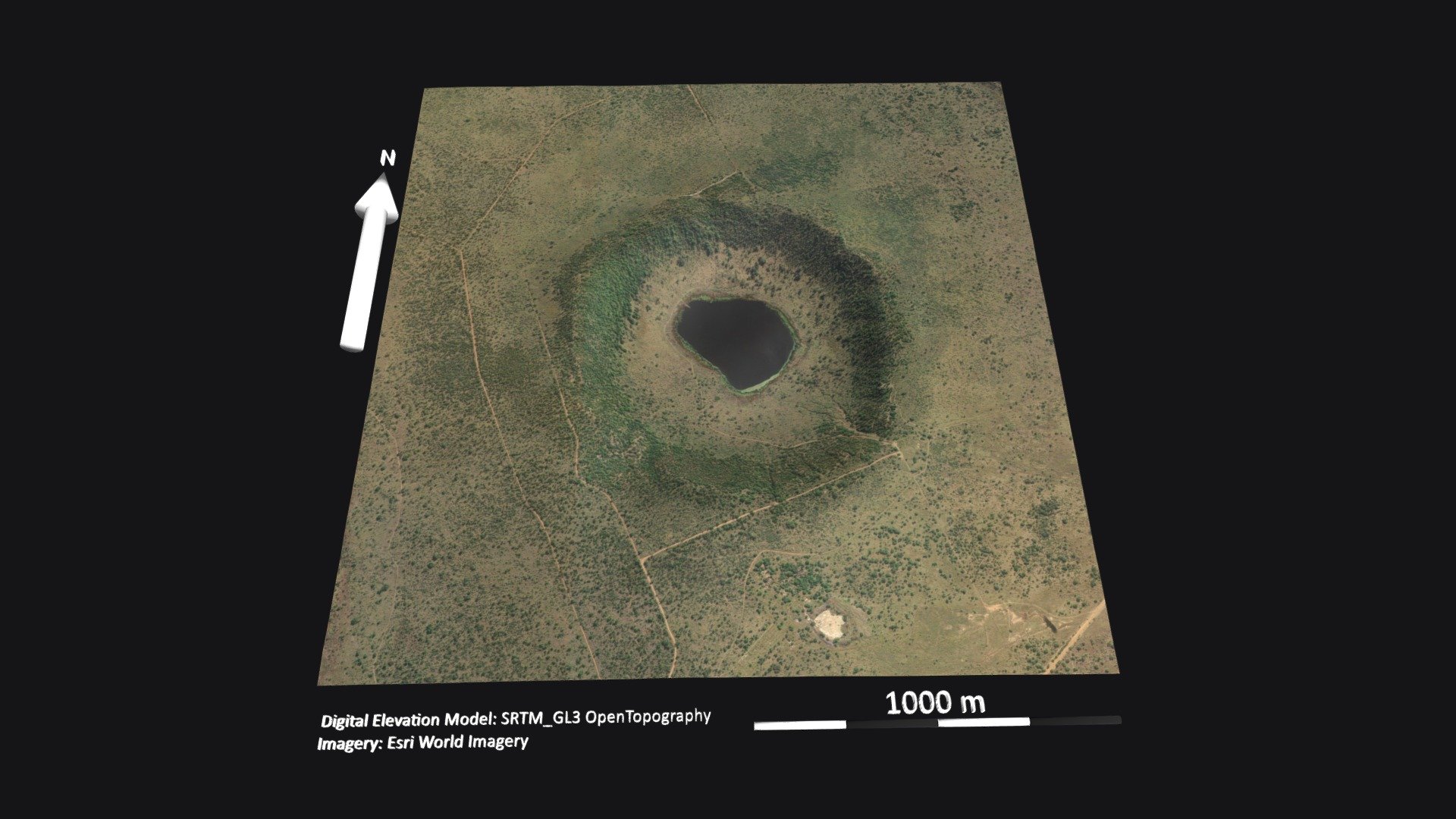 Tswaing, Impact crater, South Africa - Download Free 3D model by ...
