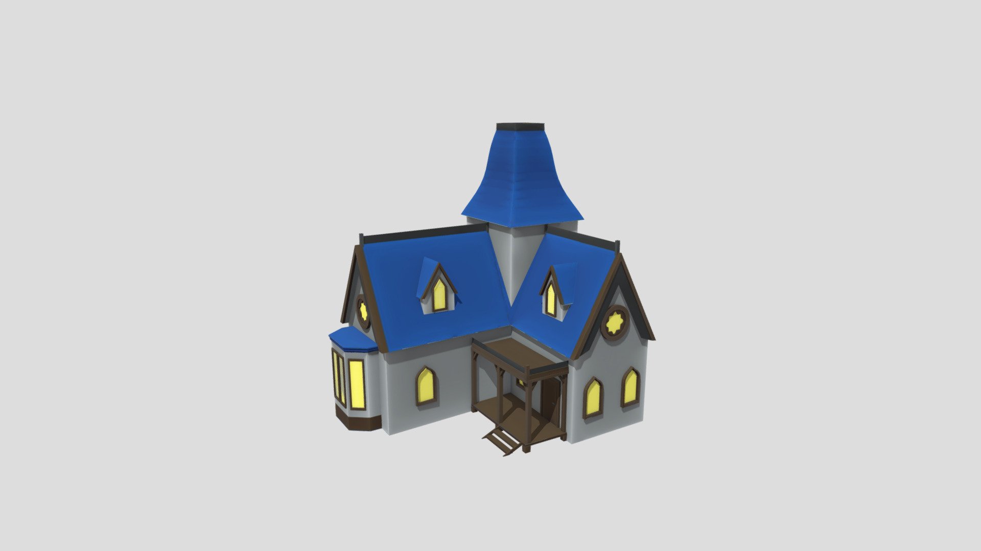 Stylized Gothic House - Download Free 3D model by Daan van Leeuwen ...