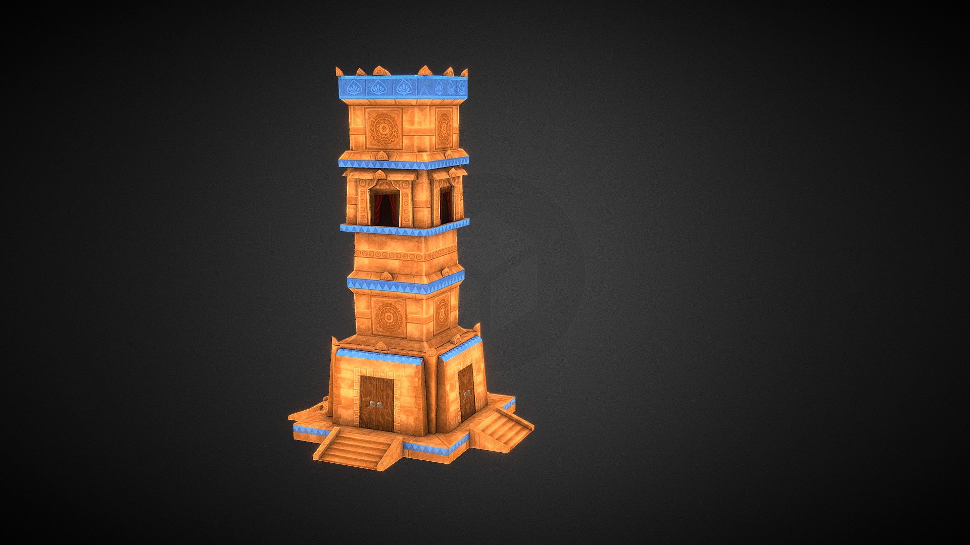center tower - 3D model by kajaruban (@aliaskajan) [aZlYZDP] - Sketchfab