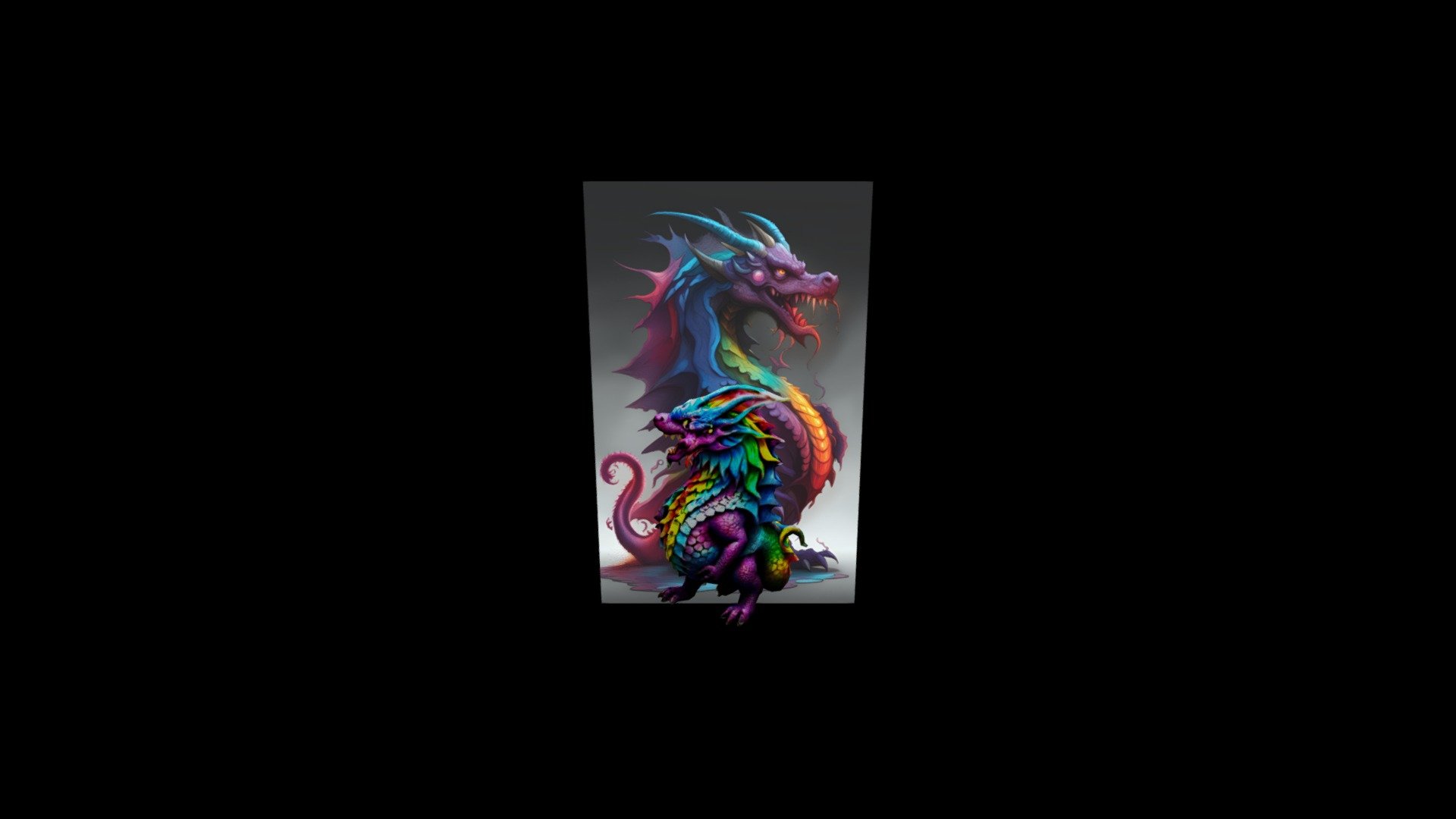 "Colorful Dragon Illustration" A large, color - Download Free 3D model ...