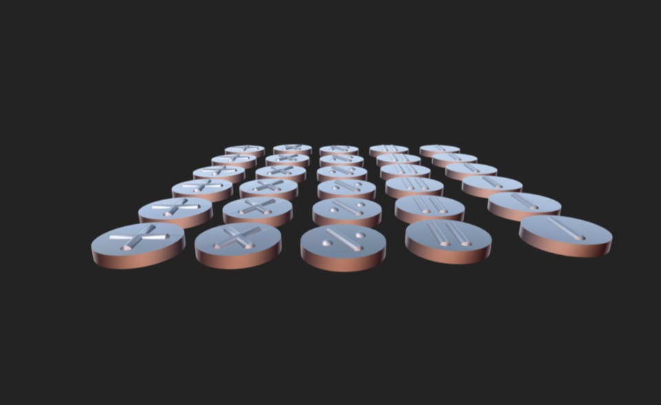 Math tokens. - 3D model by Tania Izquierdo (@tania.izquierdo) [aa05e5c ...