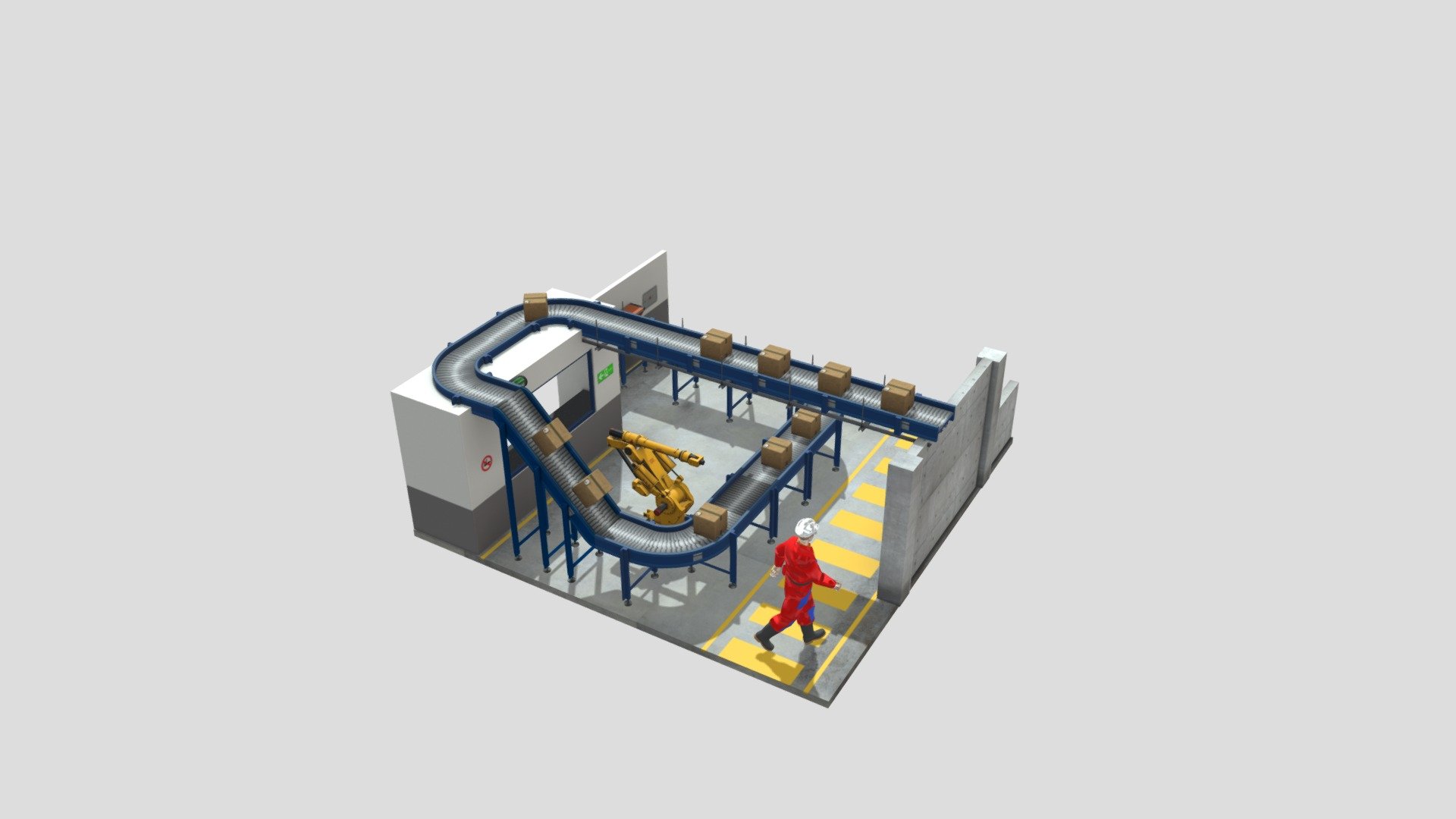 Factory Layout 2 - 3D model by Thommen.Lukose [aa09a94] - Sketchfab