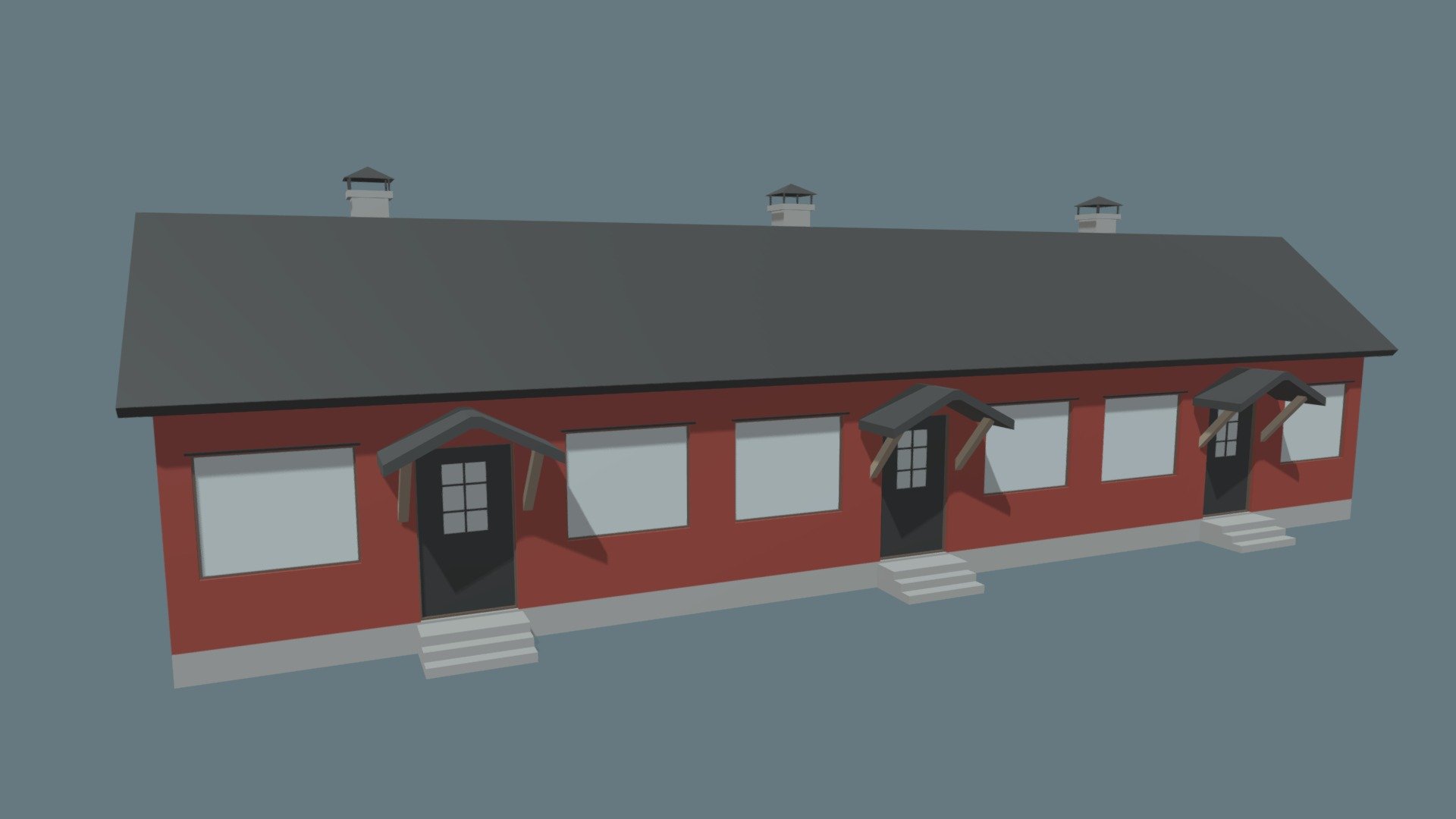 Row house - 3D model by Nerites [aa0a76f] - Sketchfab