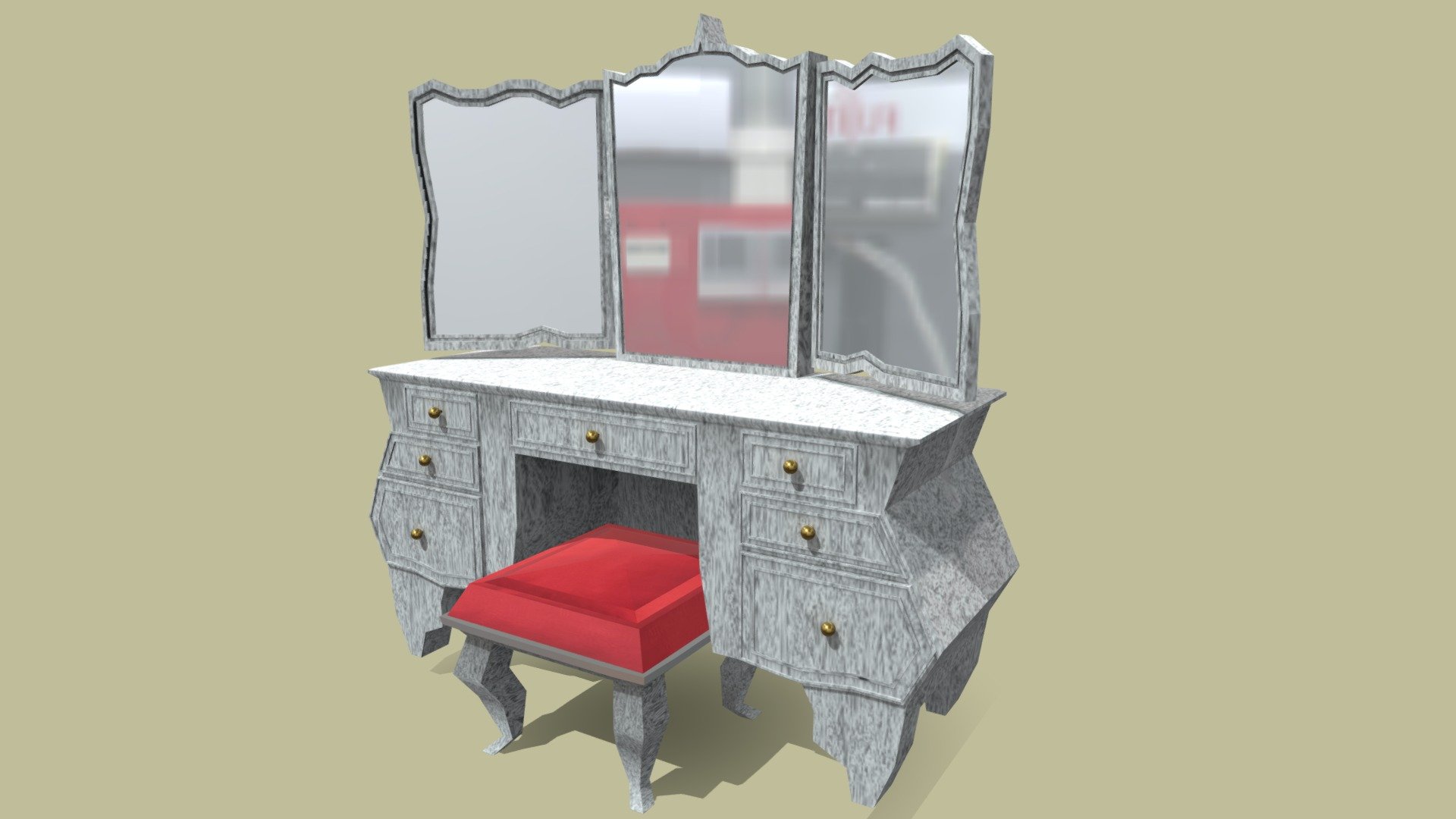 Antique Vanity - 3D model by FoxWithABrush [aa0b6ff] - Sketchfab